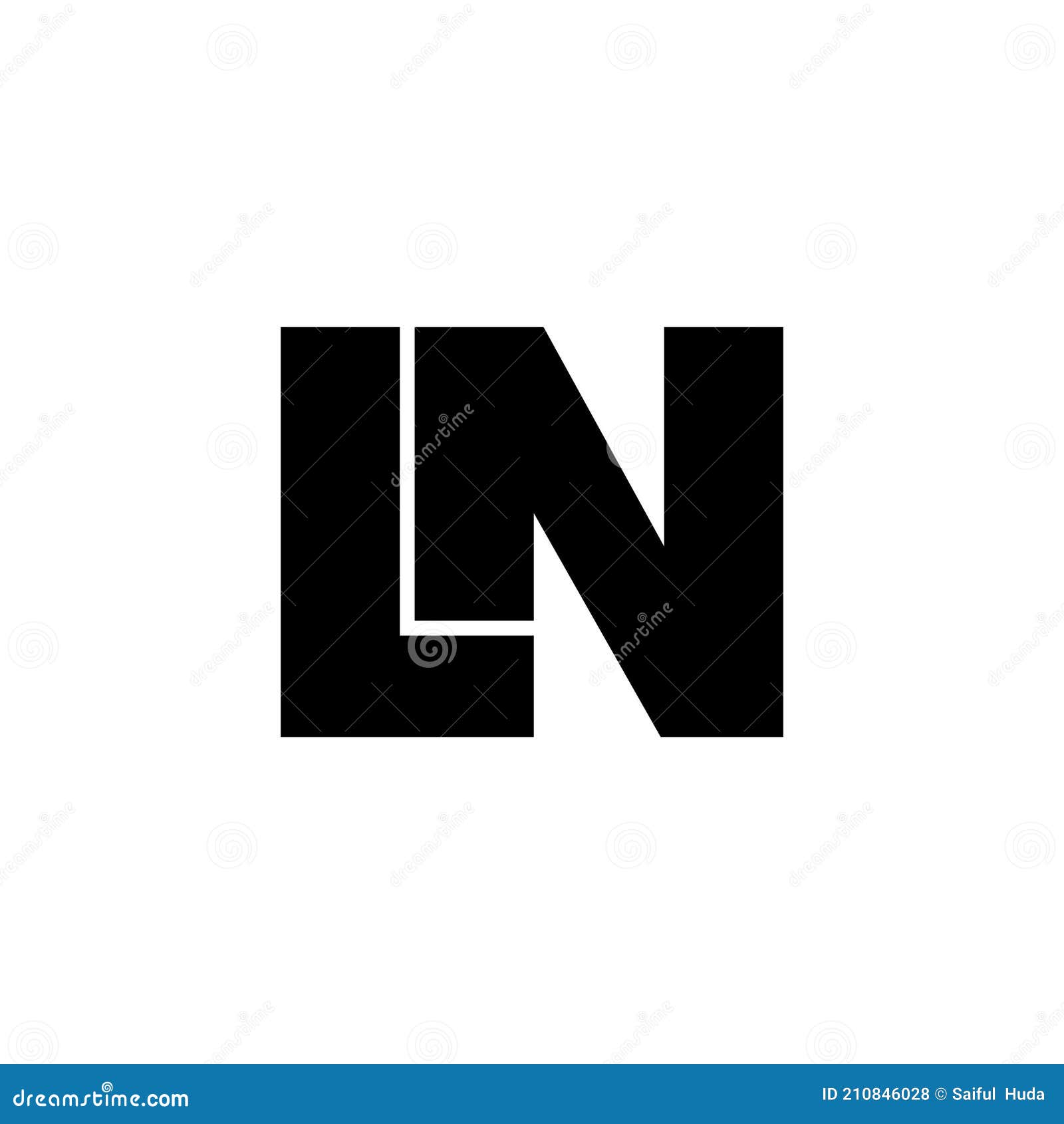Letter LN Simple Monogram Logo Icon Design. Stock Vector - Illustration ...