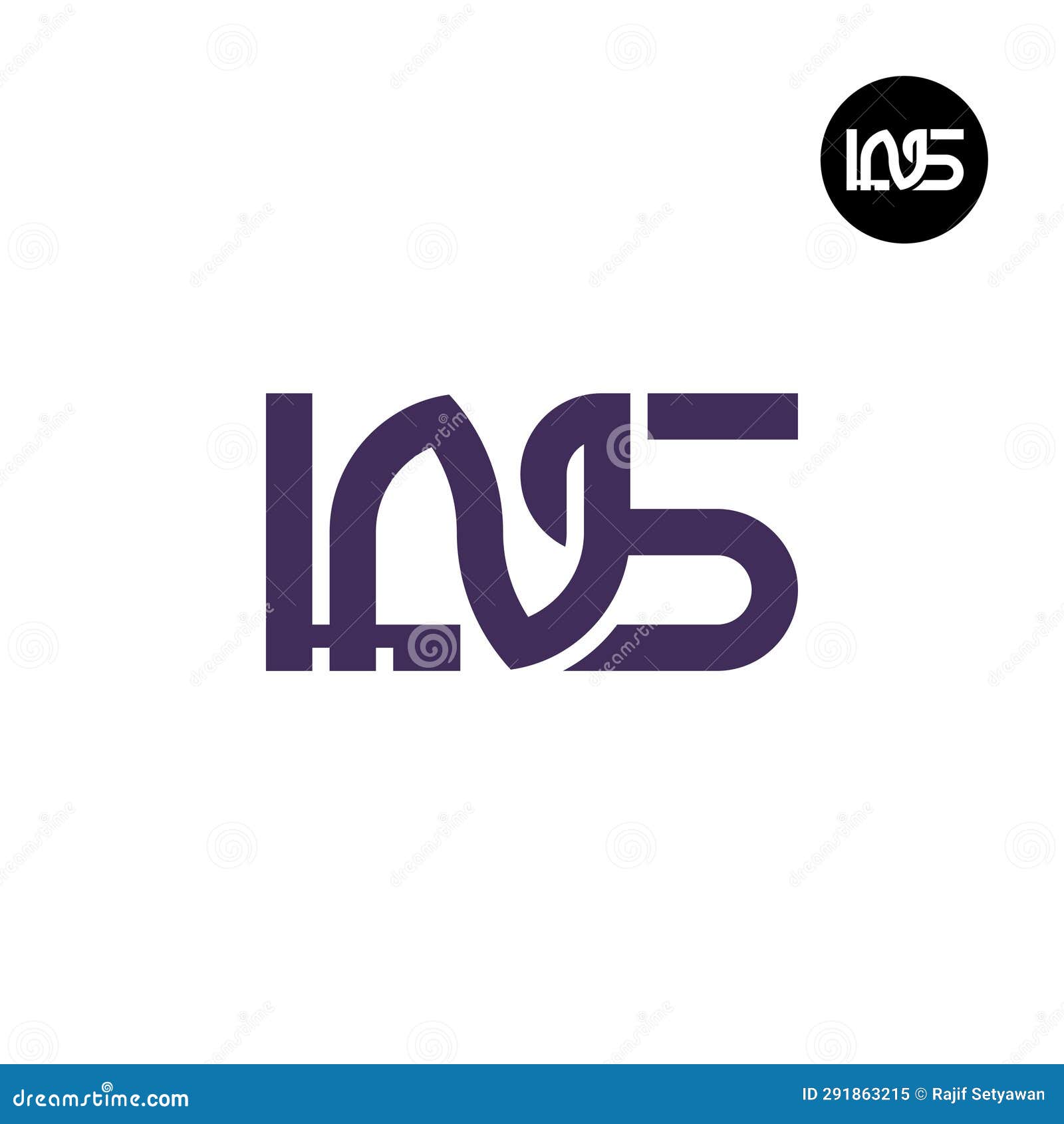 Letter LNS Monogram Logo Design Stock Illustration - Illustration of ...