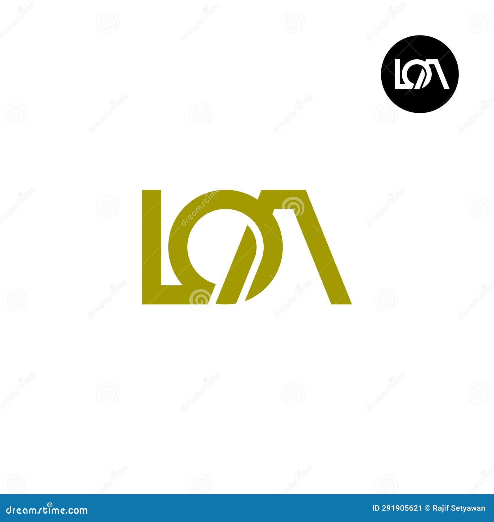 Letter LOA Monogram Logo Design Stock Vector - Illustration of logotype ...