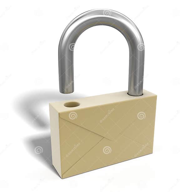 Letter Lock (clipping Path Included) Stock Illustration - Illustration ...
