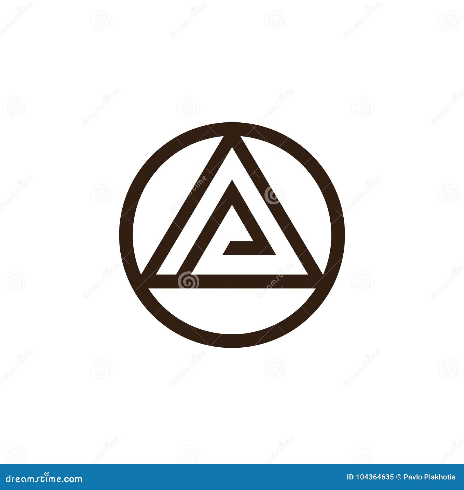 Triangle and Circle Logo Design. Abstract Letters O and a Symbol ...