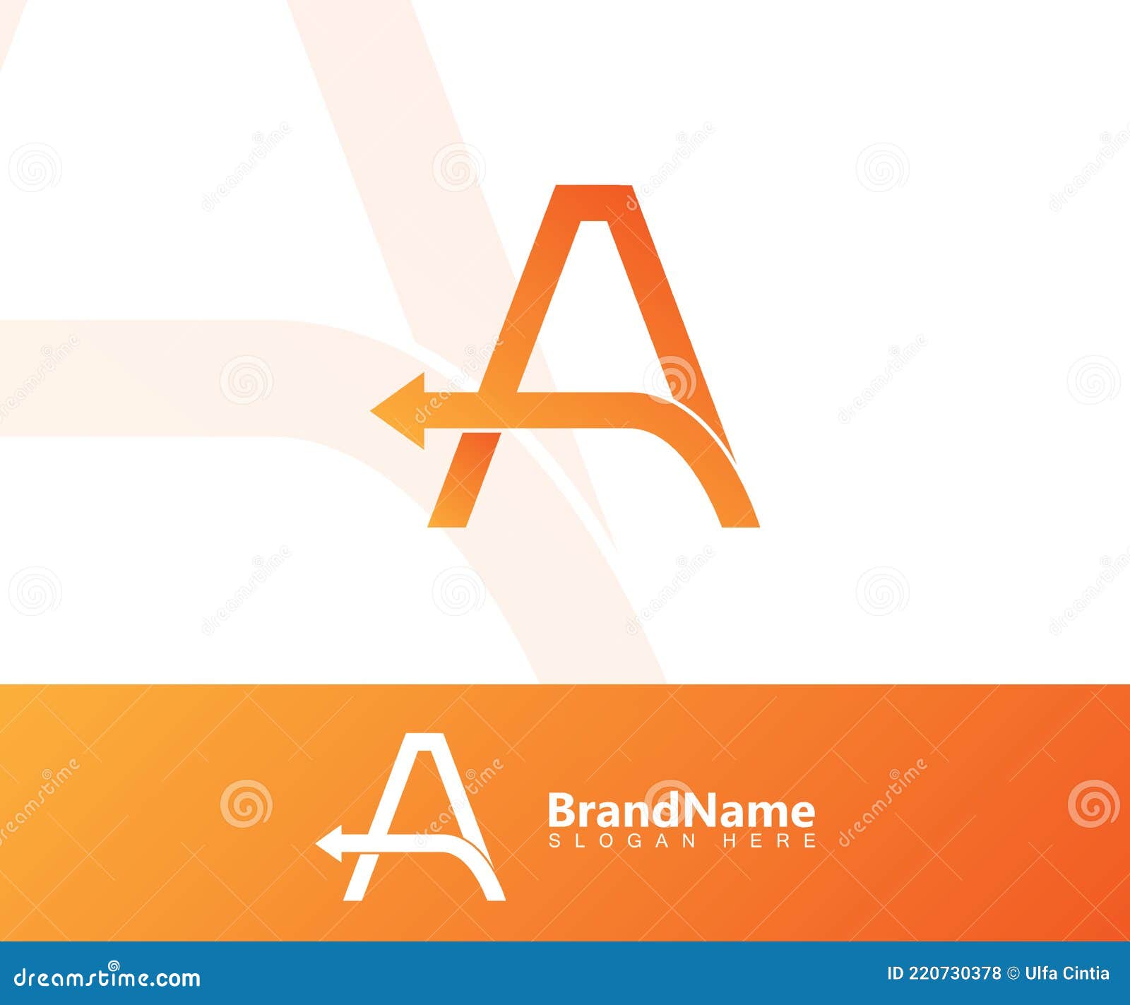 The Letter Logo a with a Backward Arrow Element that Indicates the ...