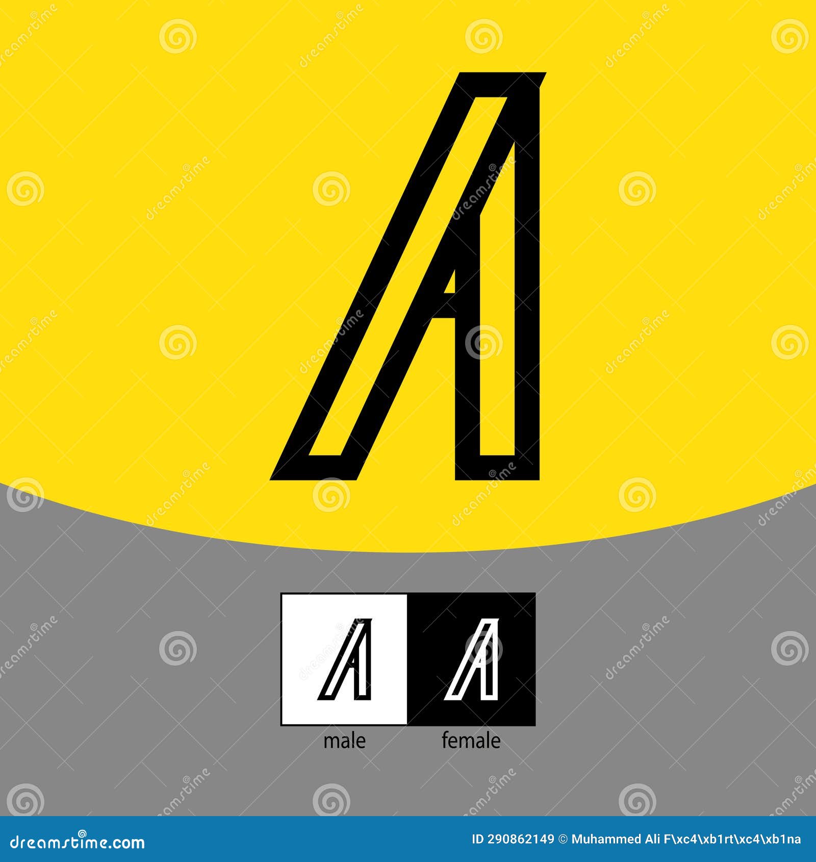 A Letter Logo. Black Color stock vector. Illustration of handwriting ...