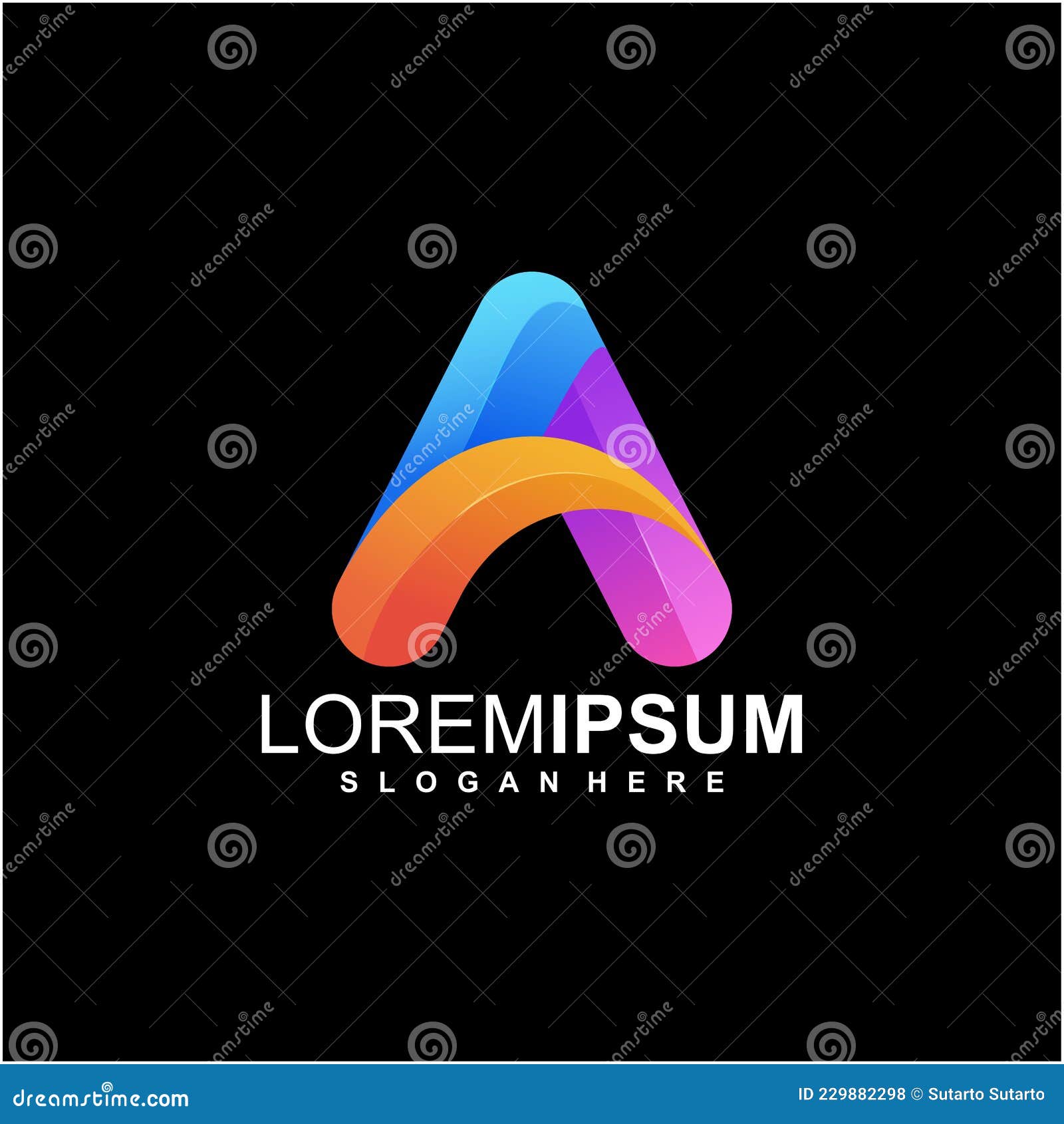 Letter a logo colorful stock illustration. Illustration of awesome ...