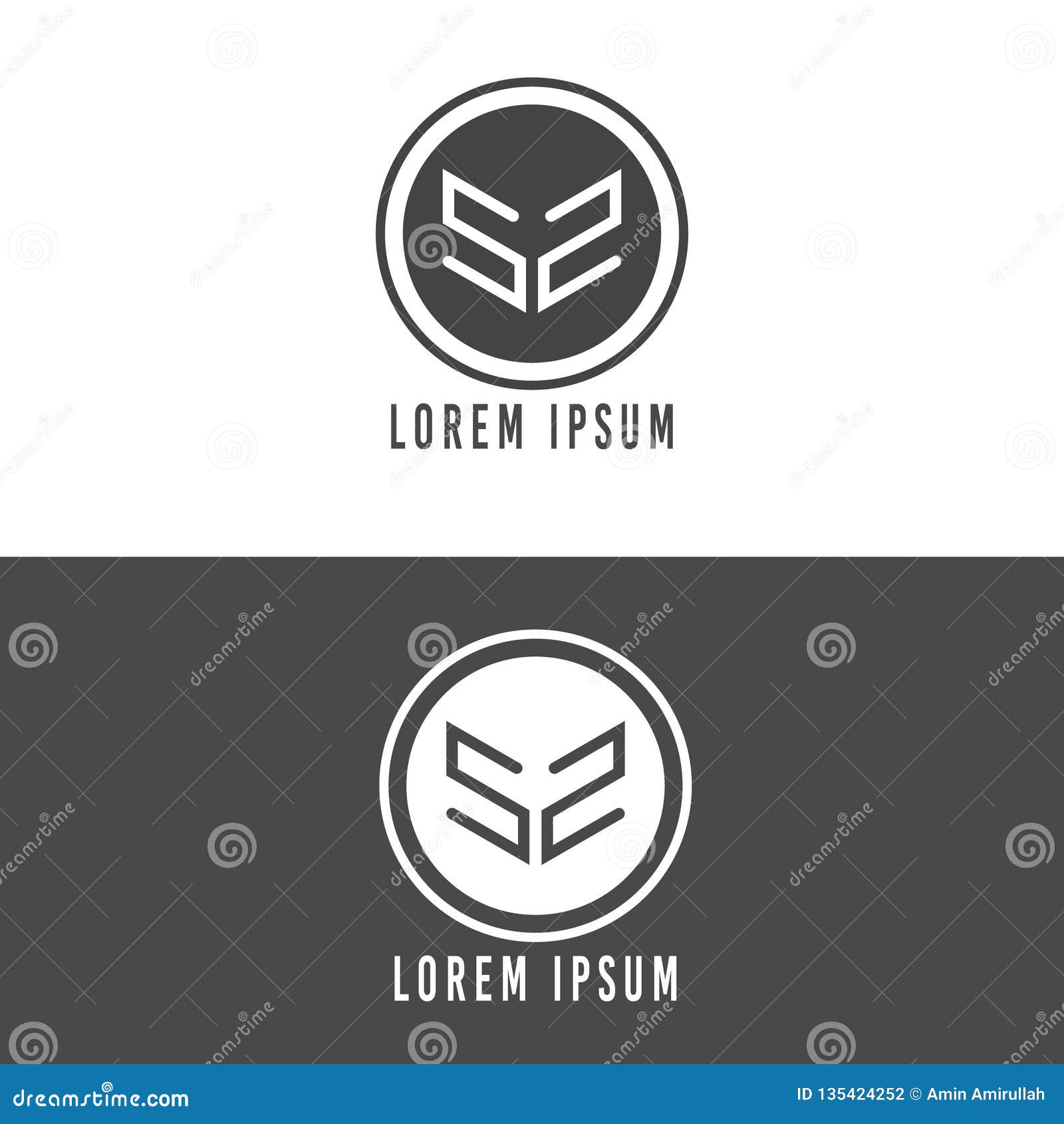 Letter Logo Design with with Circle Stock Vector - Illustration of ...