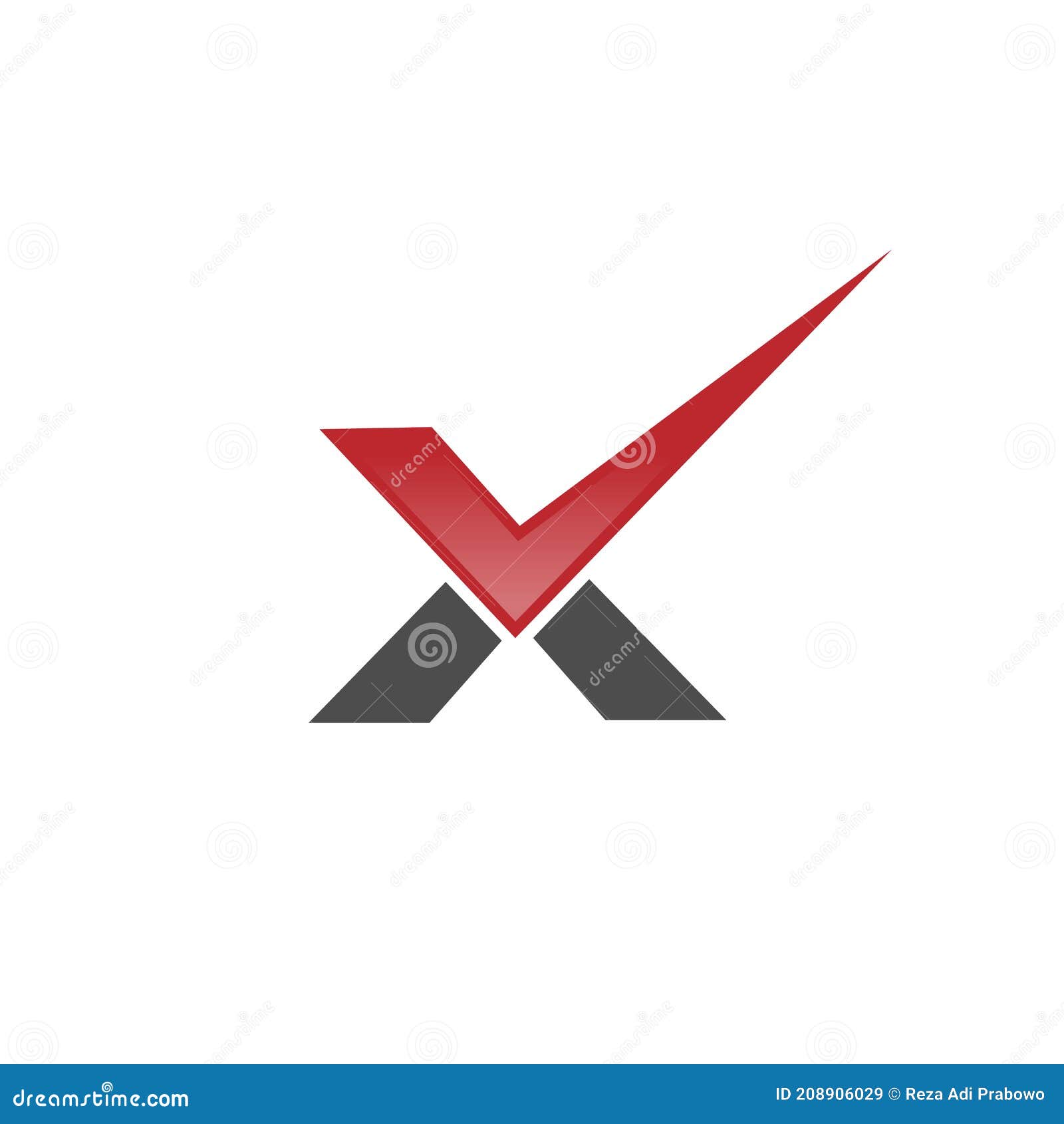 Letter X Logo Design Concept Negative Space Style. Abstract Sign ...