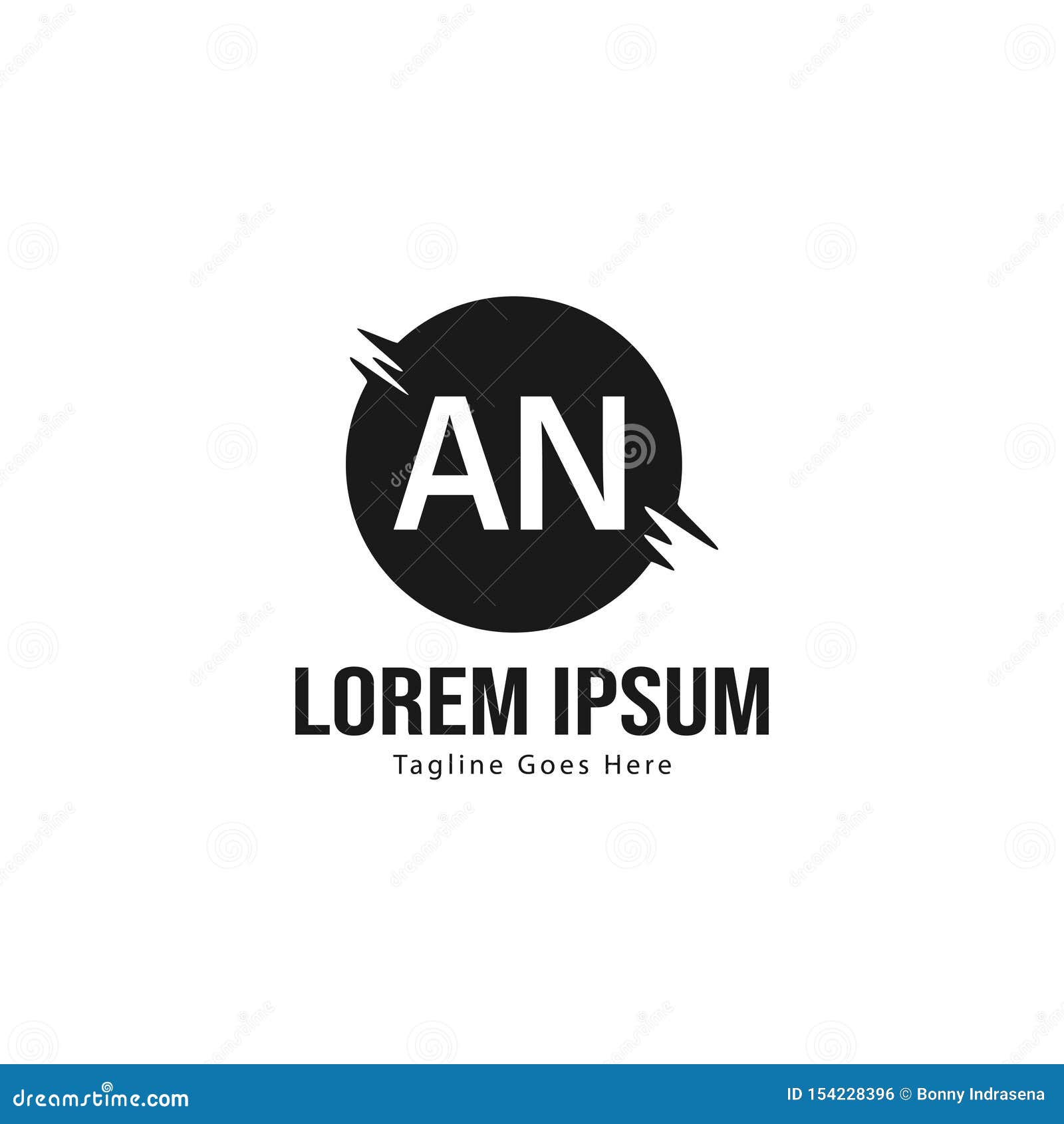 An Letter Logo Design. Creative Modern an Letters Icon Illustration ...