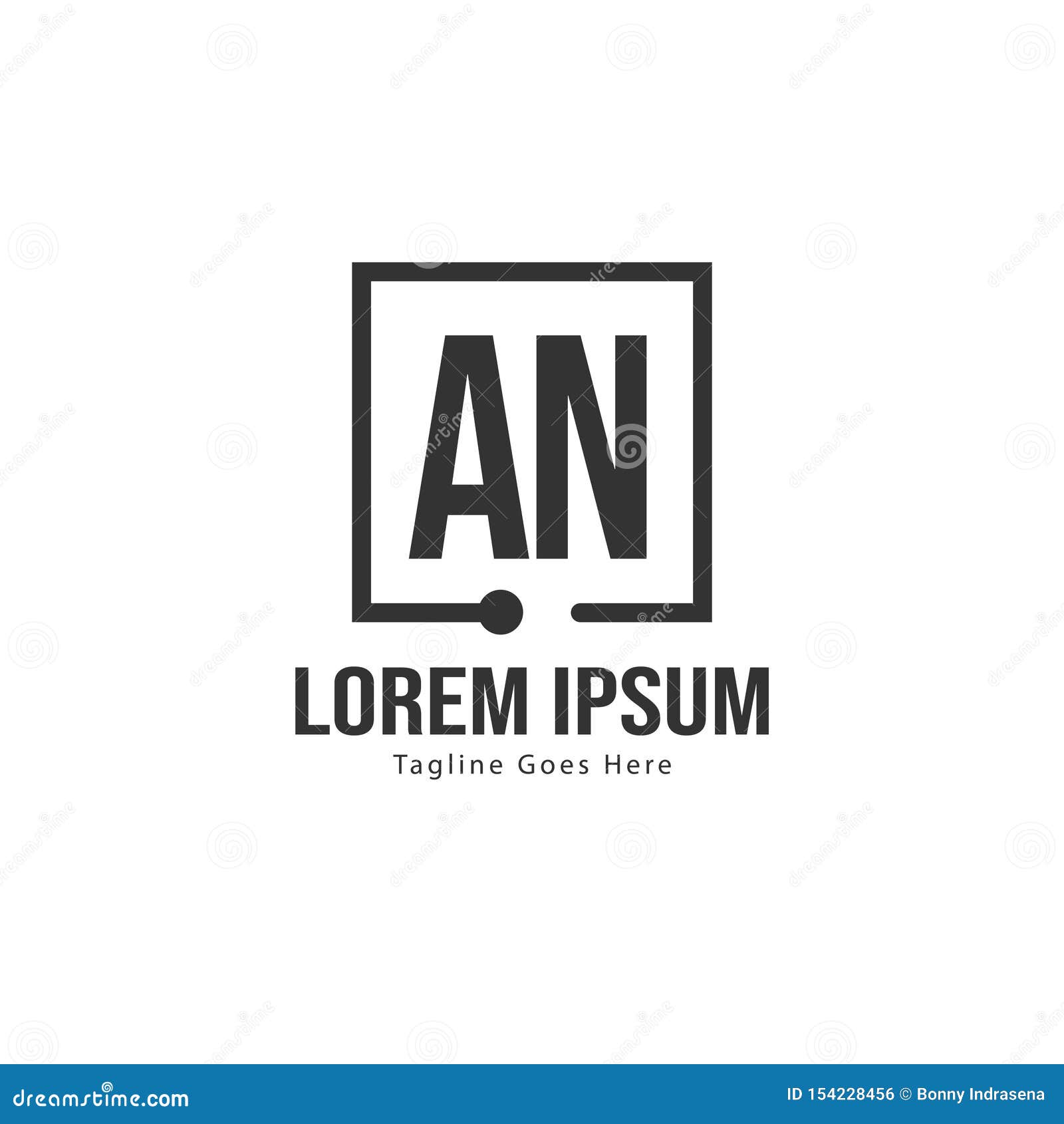 An Letter Logo Design. Creative Modern an Letters Icon Illustration ...