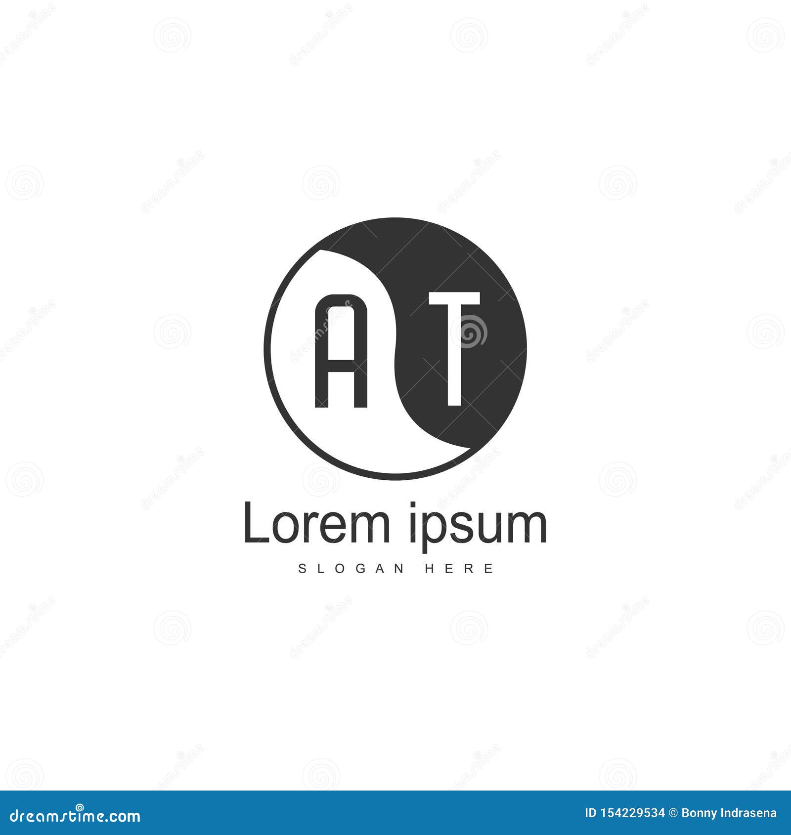 At Letter Logo Design. Creative Modern at Letters Icon Illustration ...