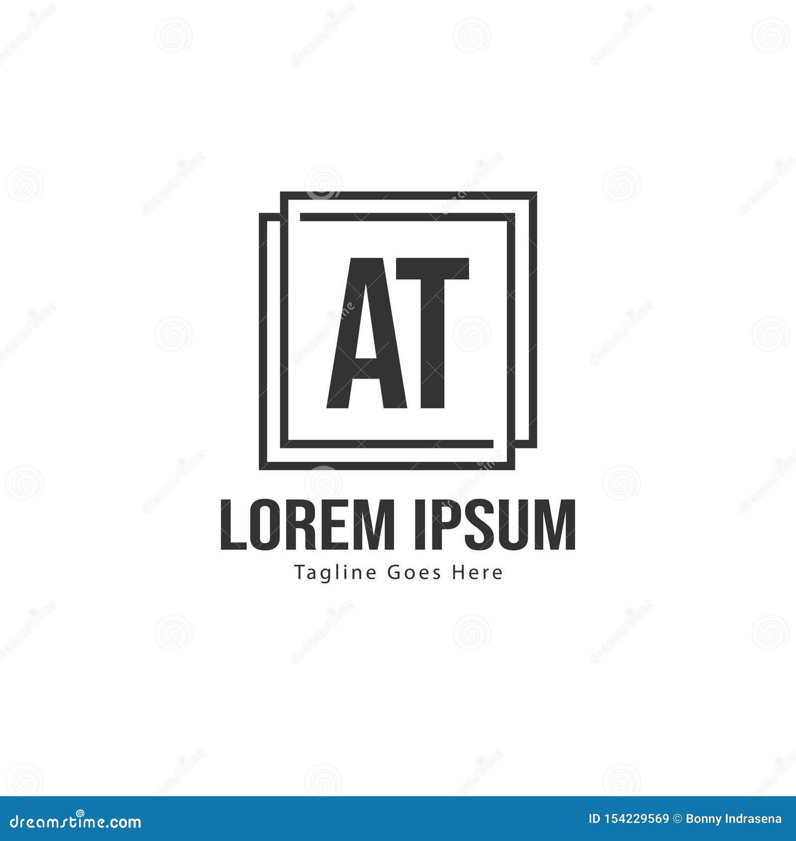 At Letter Logo Design. Creative Modern at Letters Icon Illustration ...