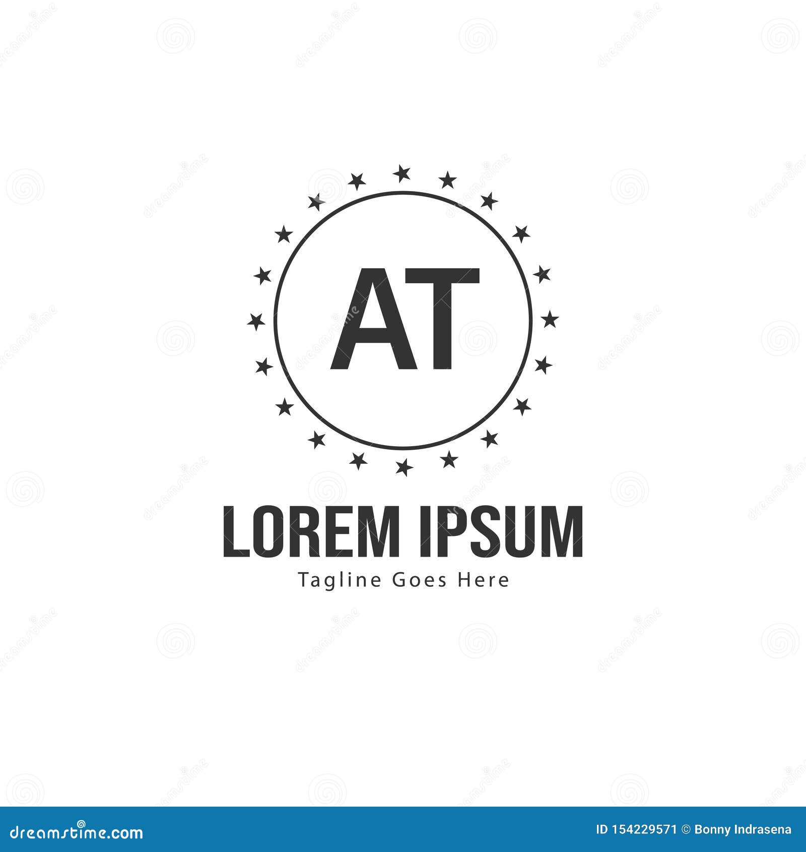 At Letter Logo Design. Creative Modern at Letters Icon Illustration ...