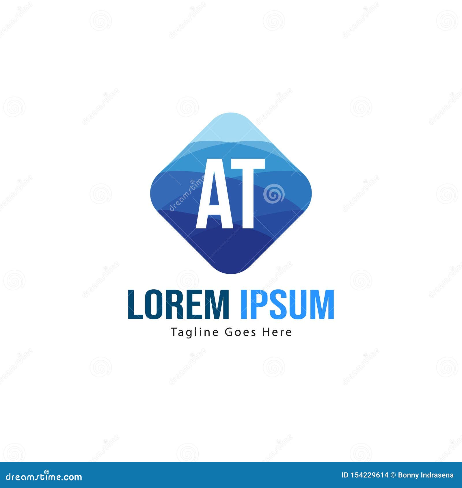 At Letter Logo Design. Creative Modern at Letters Icon Illustration ...