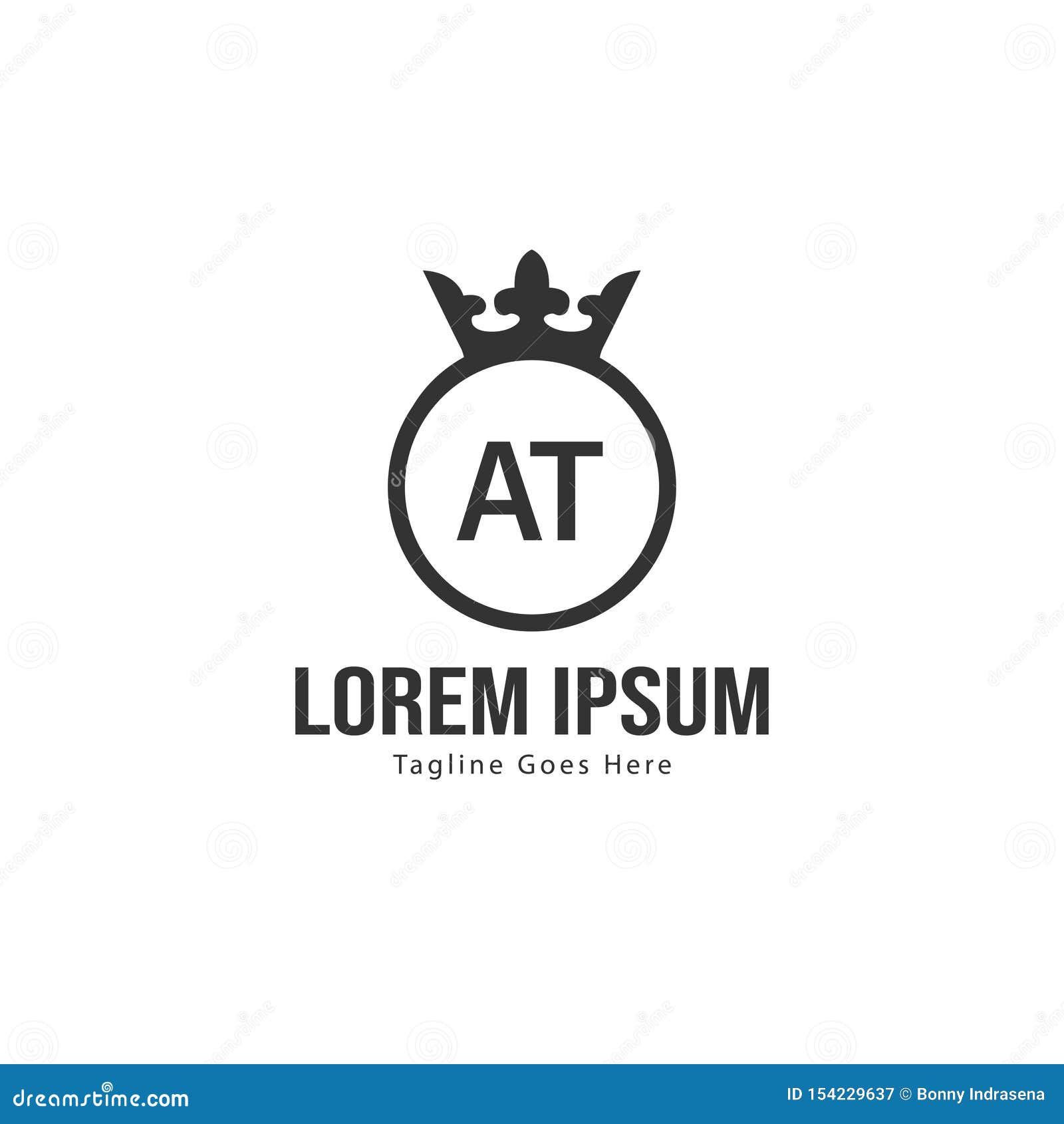 At Letter Logo Design. Creative Modern at Letters Icon Illustration ...