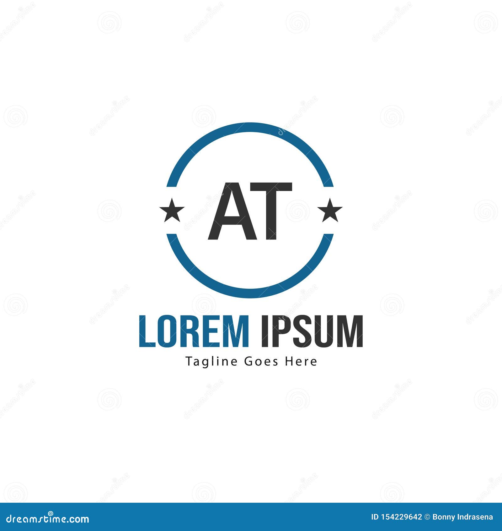 At Letter Logo Design. Creative Modern at Letters Icon Illustration ...