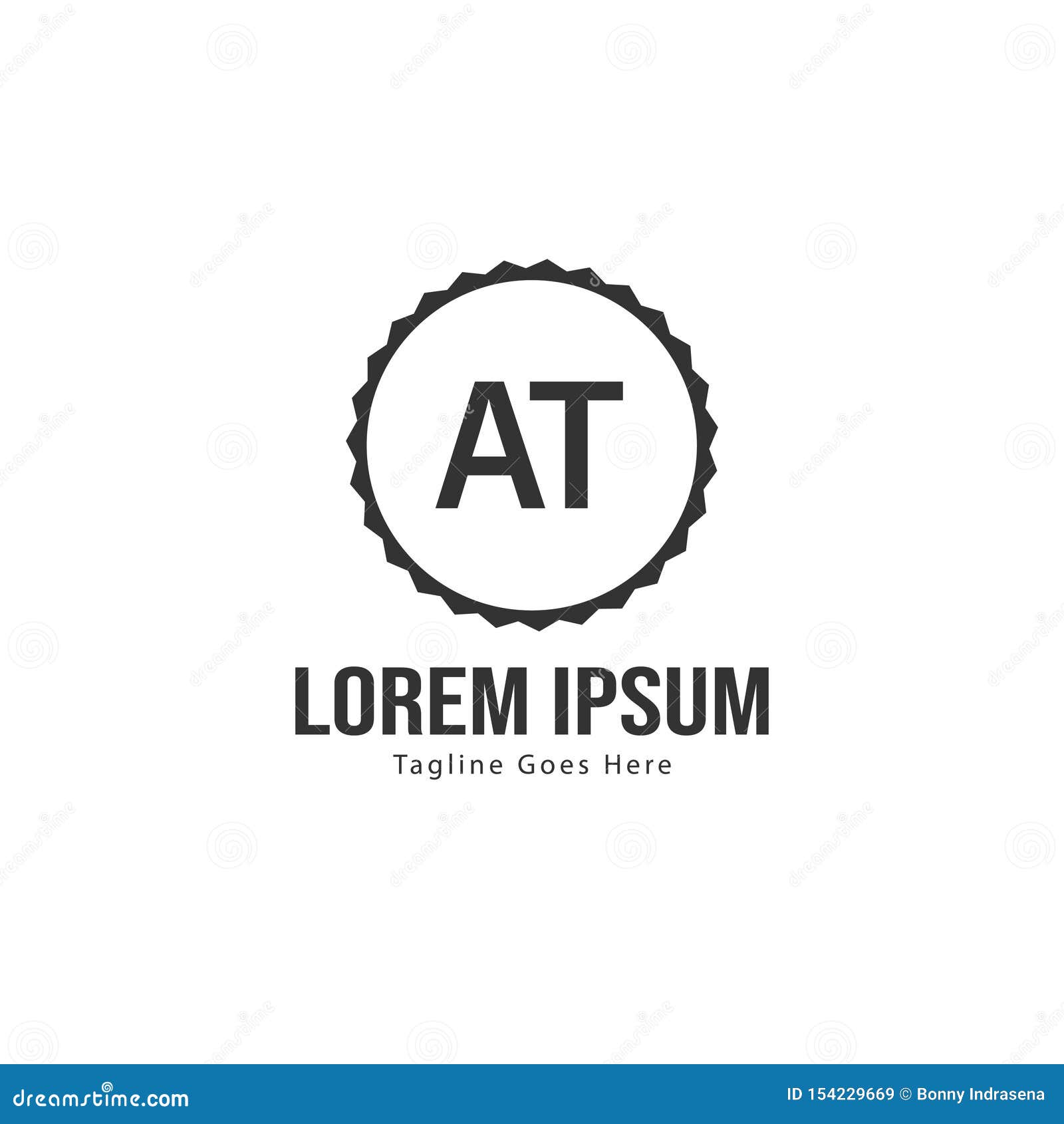 At Letter Logo Design. Creative Modern at Letters Icon Illustration ...