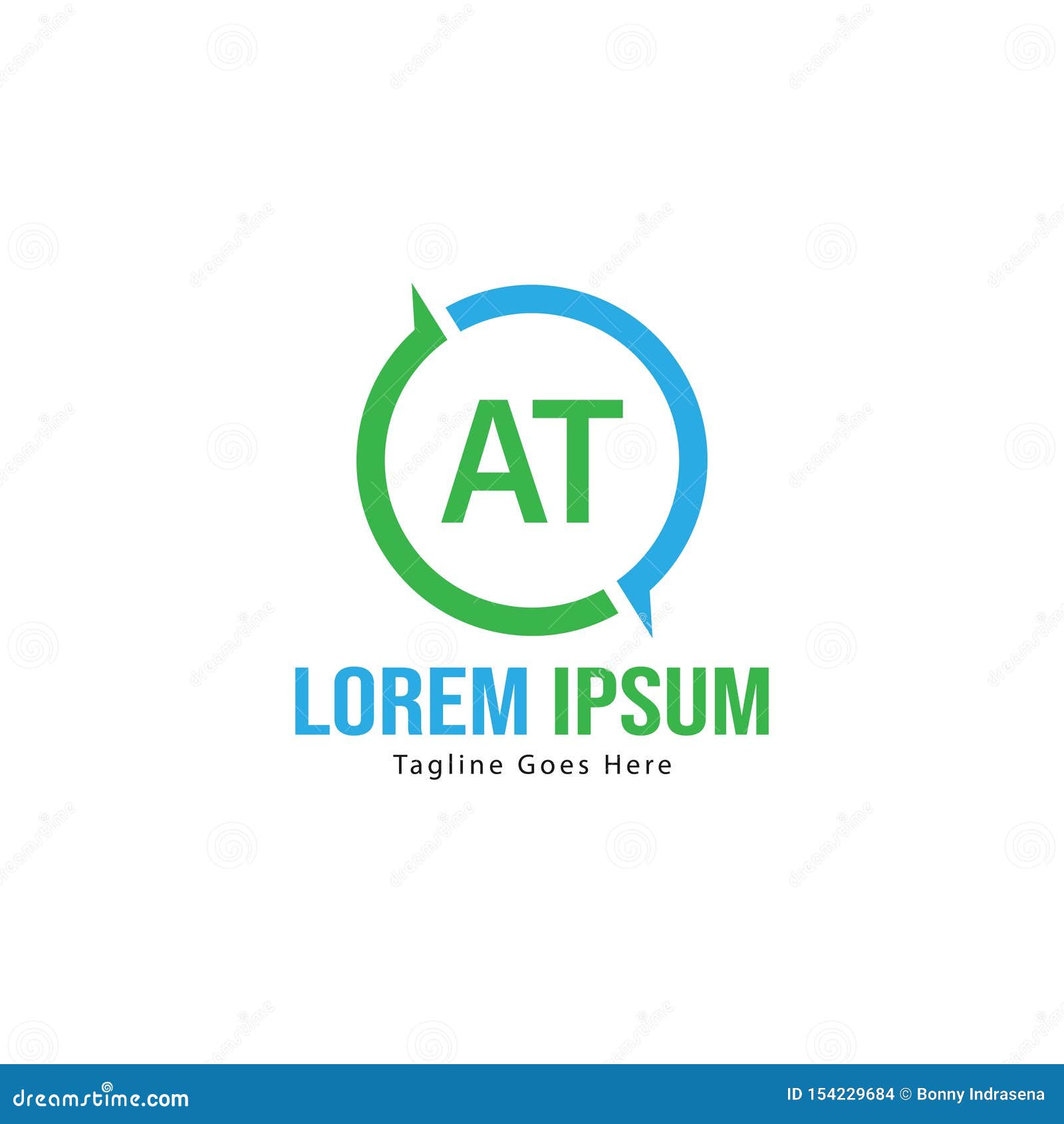 At Letter Logo Design. Creative Modern at Letters Icon Illustration ...