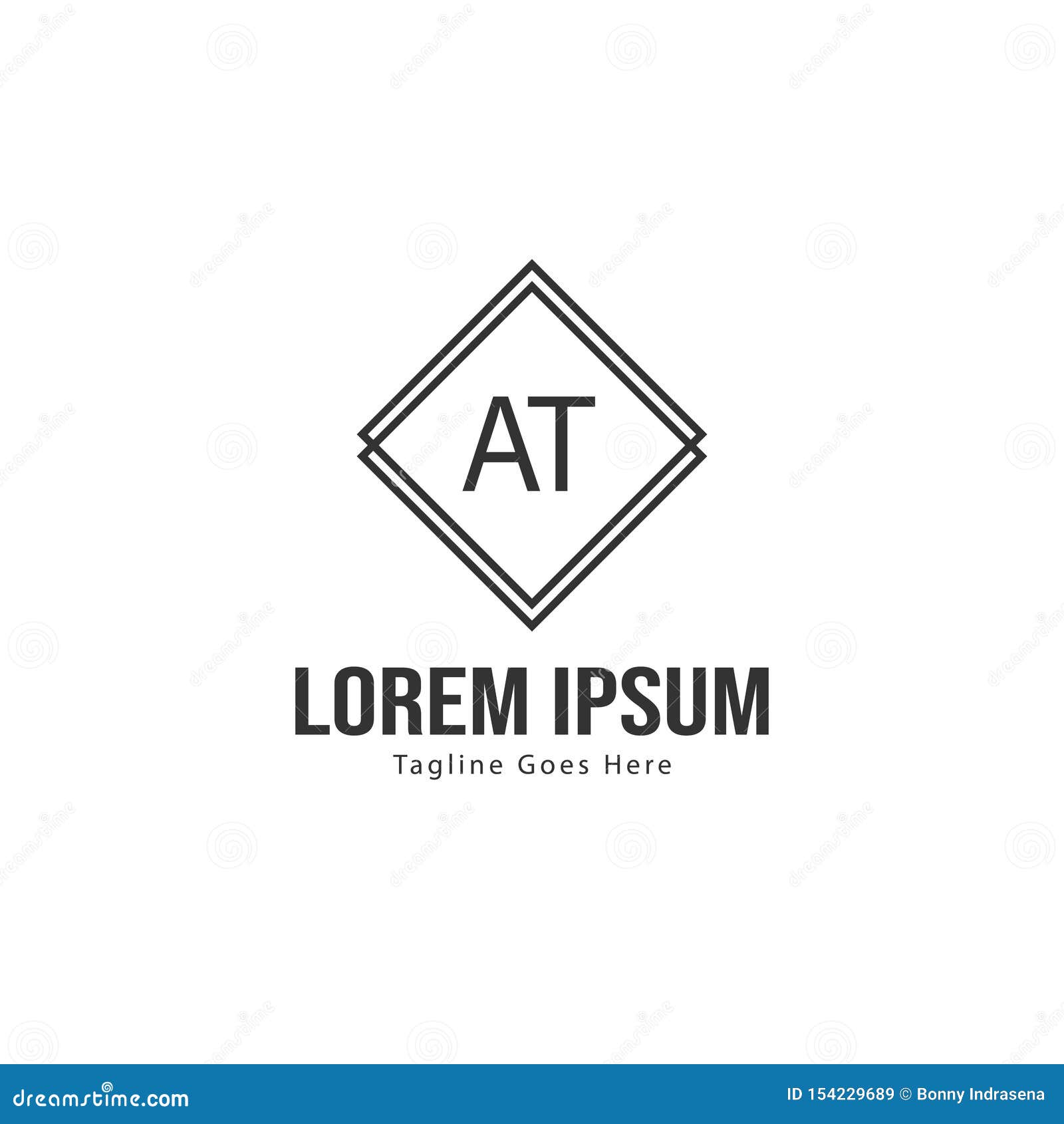 At Letter Logo Design. Creative Modern at Letters Icon Illustration ...