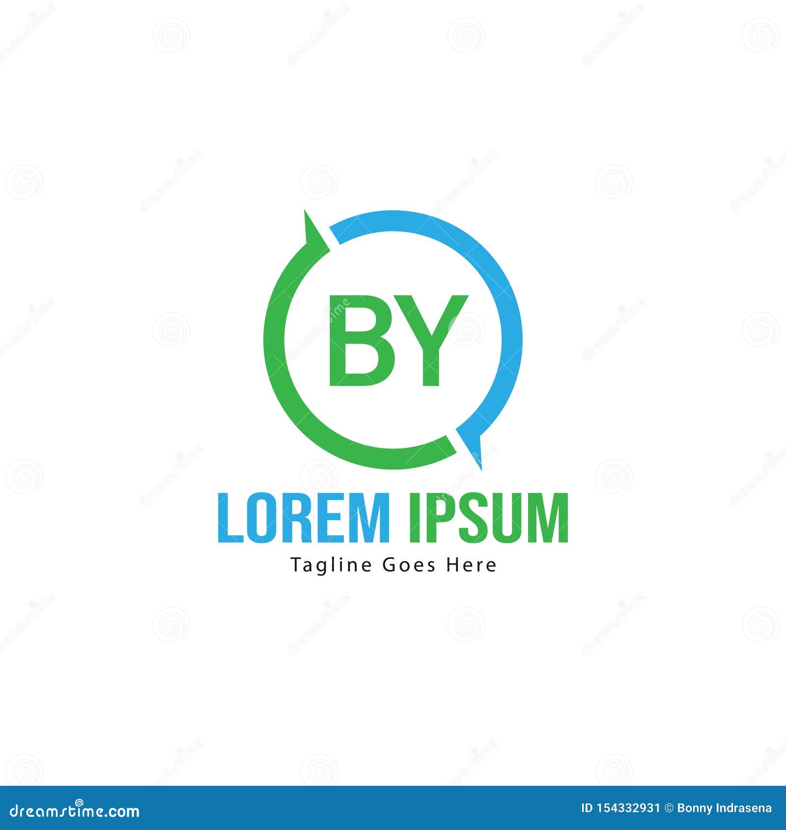 By Letter Logo Design. Creative Modern by Letters Icon Illustration ...