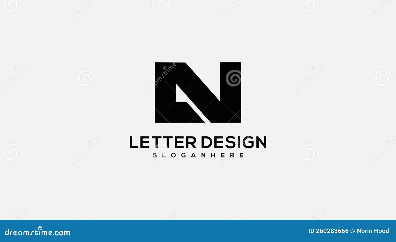 An Letter Logo Design with Creative Modern Vector Stock Vector ...