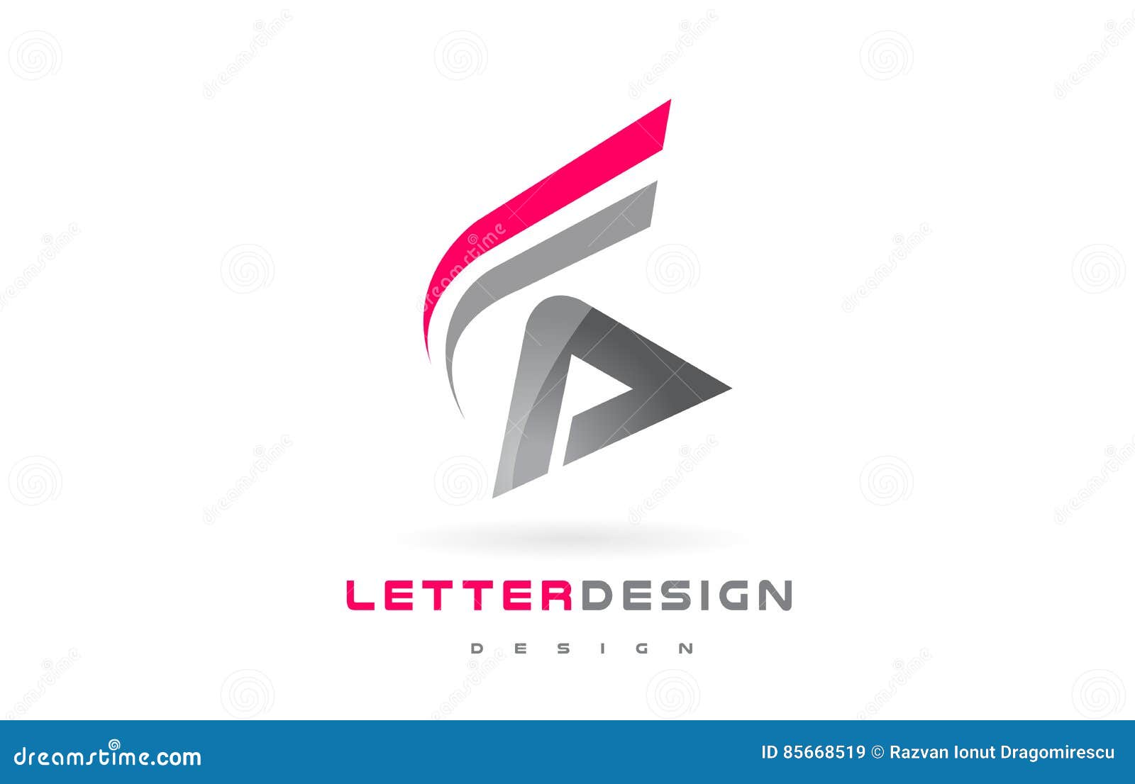 A Letter Logo Design. Futuristic Modern Lettering Concept. Stock Vector ...