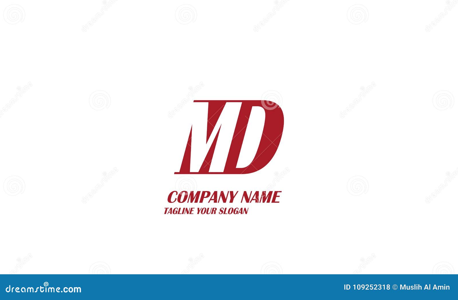 MD, M D Letter Logo Vector Design. Stock Vector - Illustration of label ...