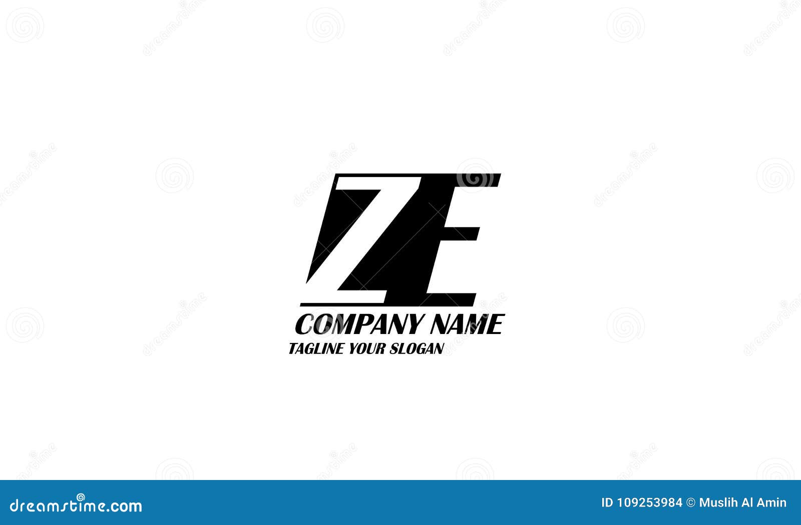 ZE, Z E Letter Logo Vector Design. Stock Vector - Illustration of logo ...