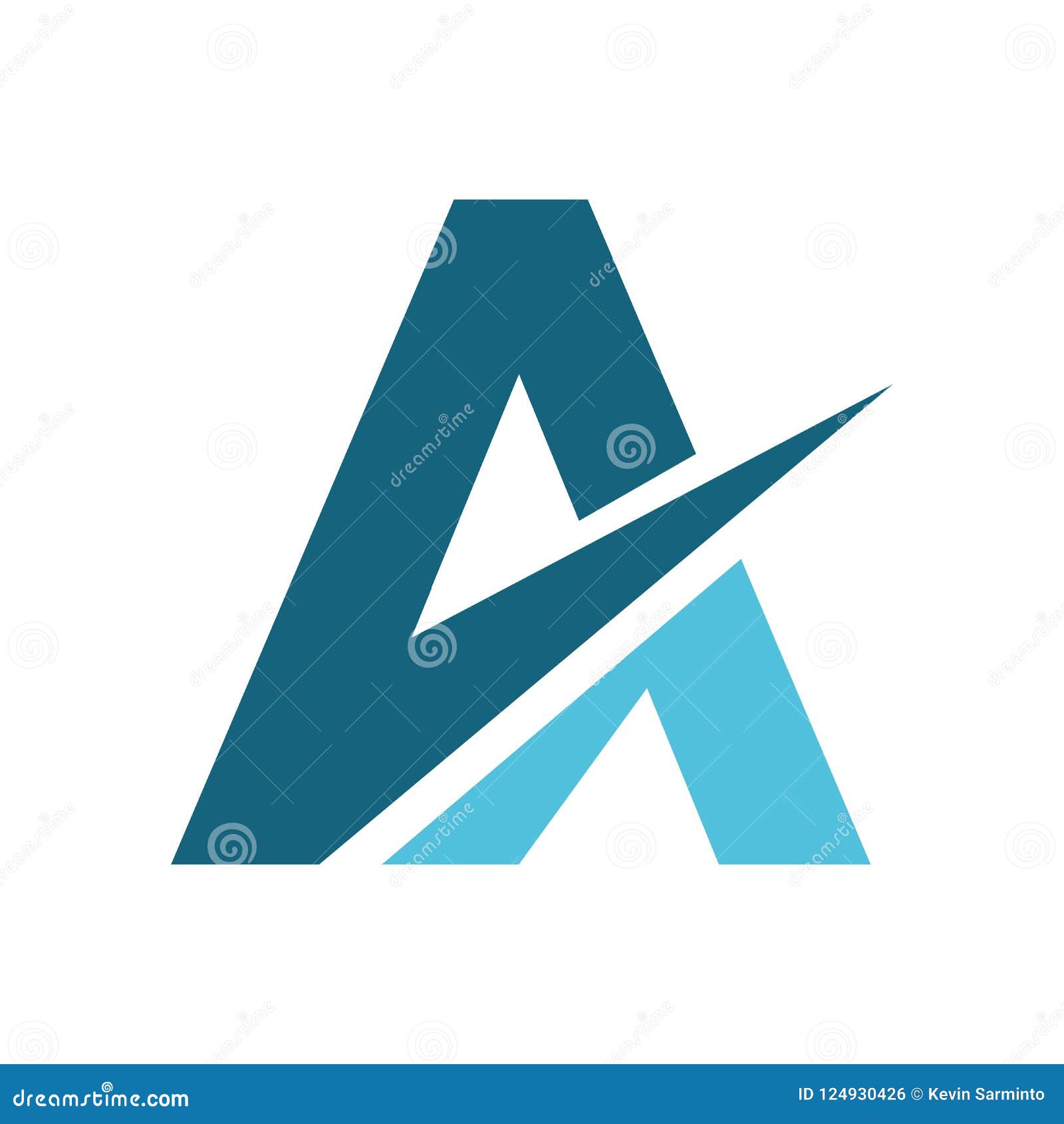 A letter logo stock vector. Illustration of elements - 124930426