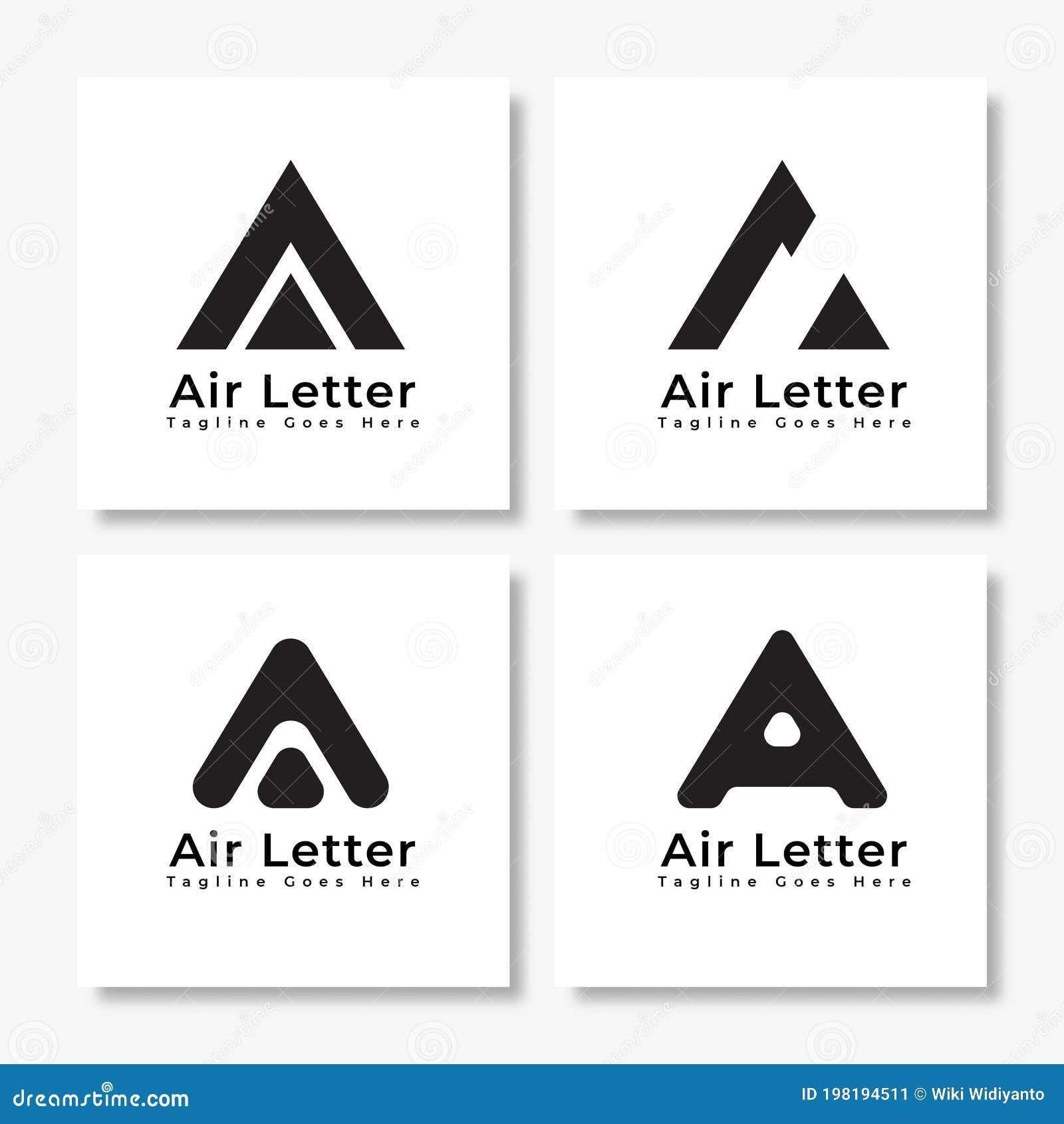 Letter a Logo Design Inspiration with Monogram Colour and Simple ...