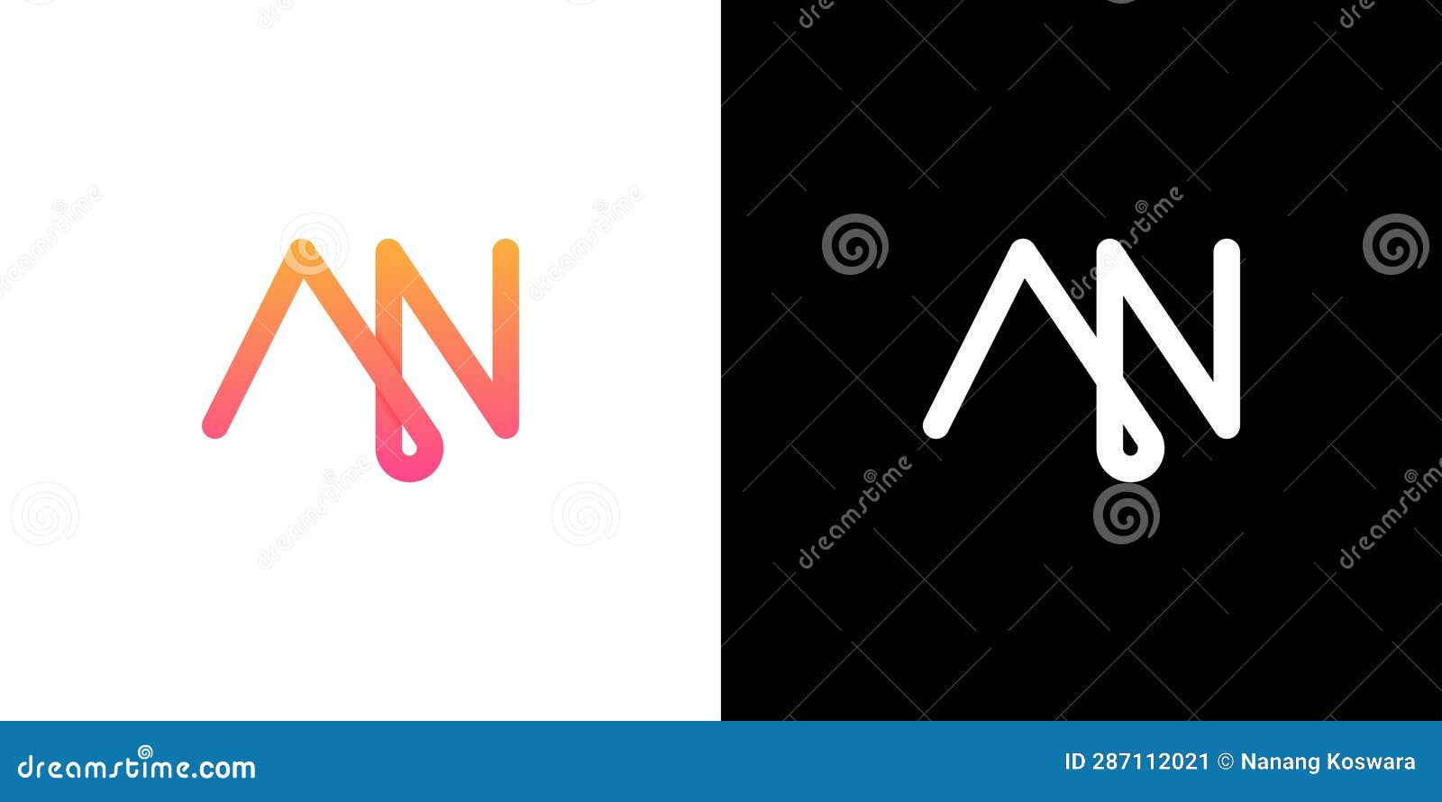 An Letter Logo Design, an Monogram, Initial an Logo, an Logo, Icon ...