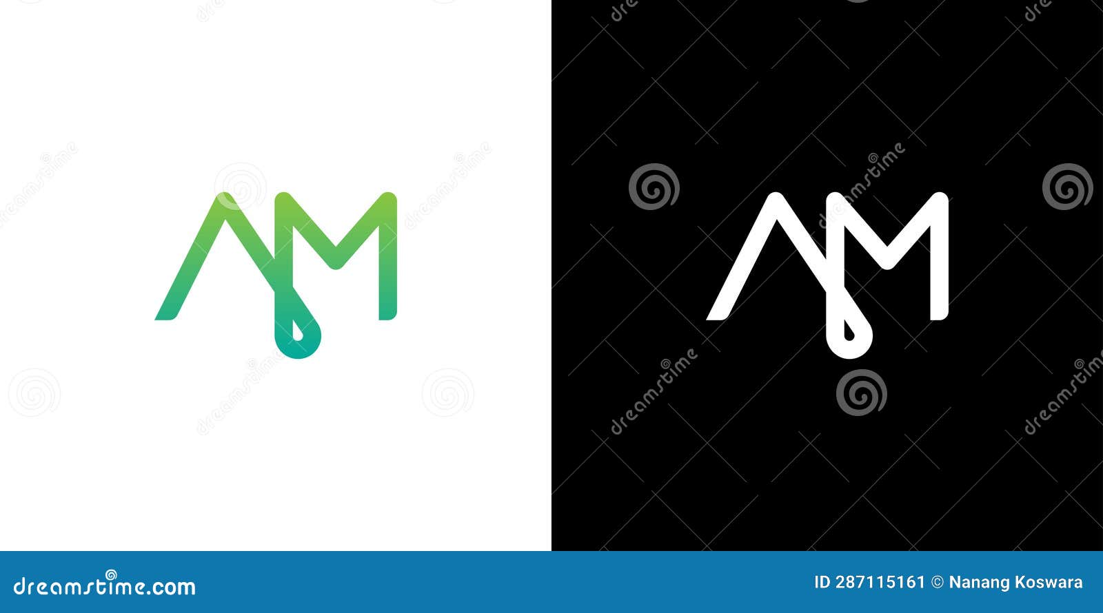 Am Letter Logo Design, am Monogram, Initial am Logo, am Logo, Icon ...