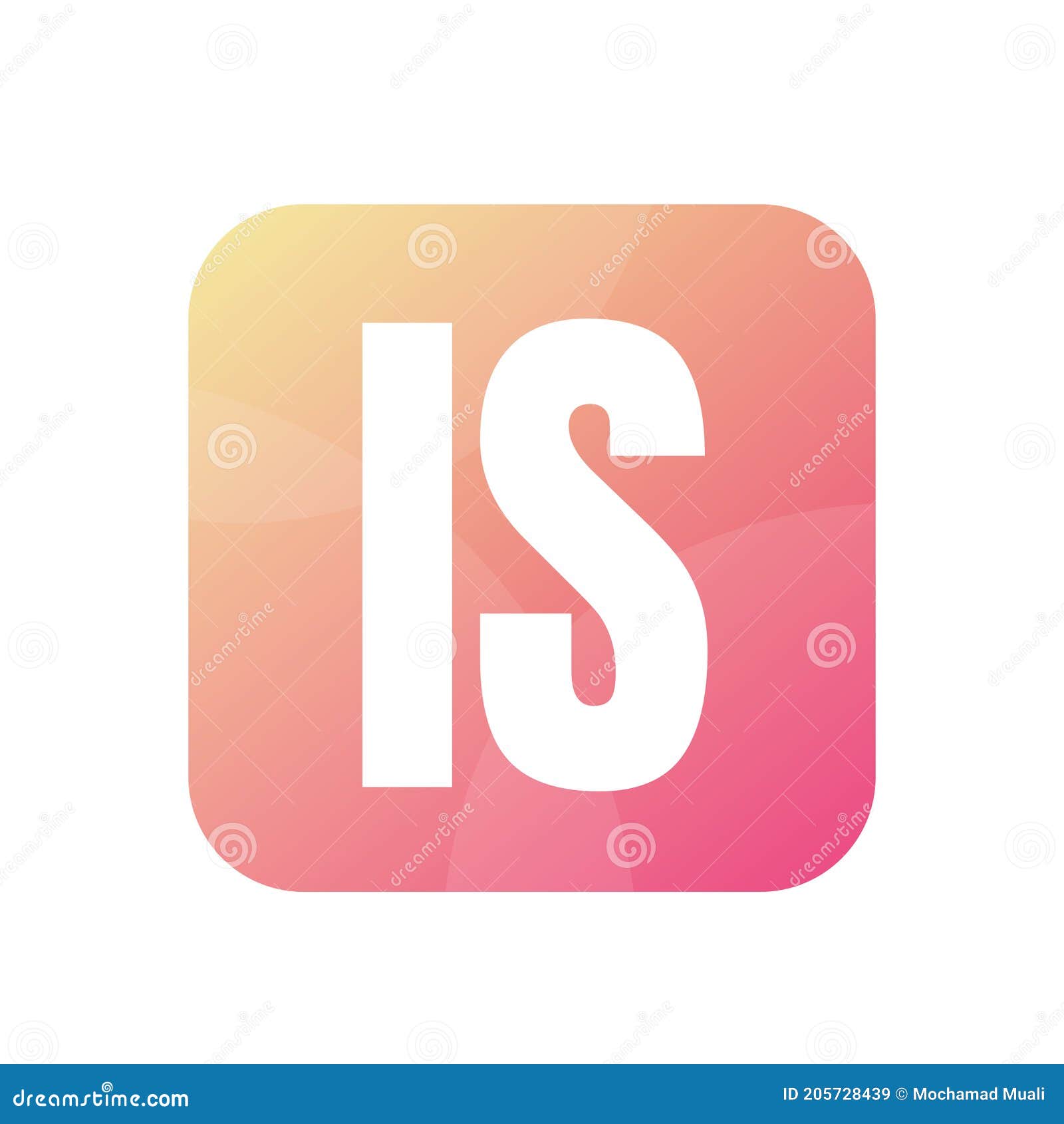 Is Letter Logo Design with Simple Style Stock Vector - Illustration of ...