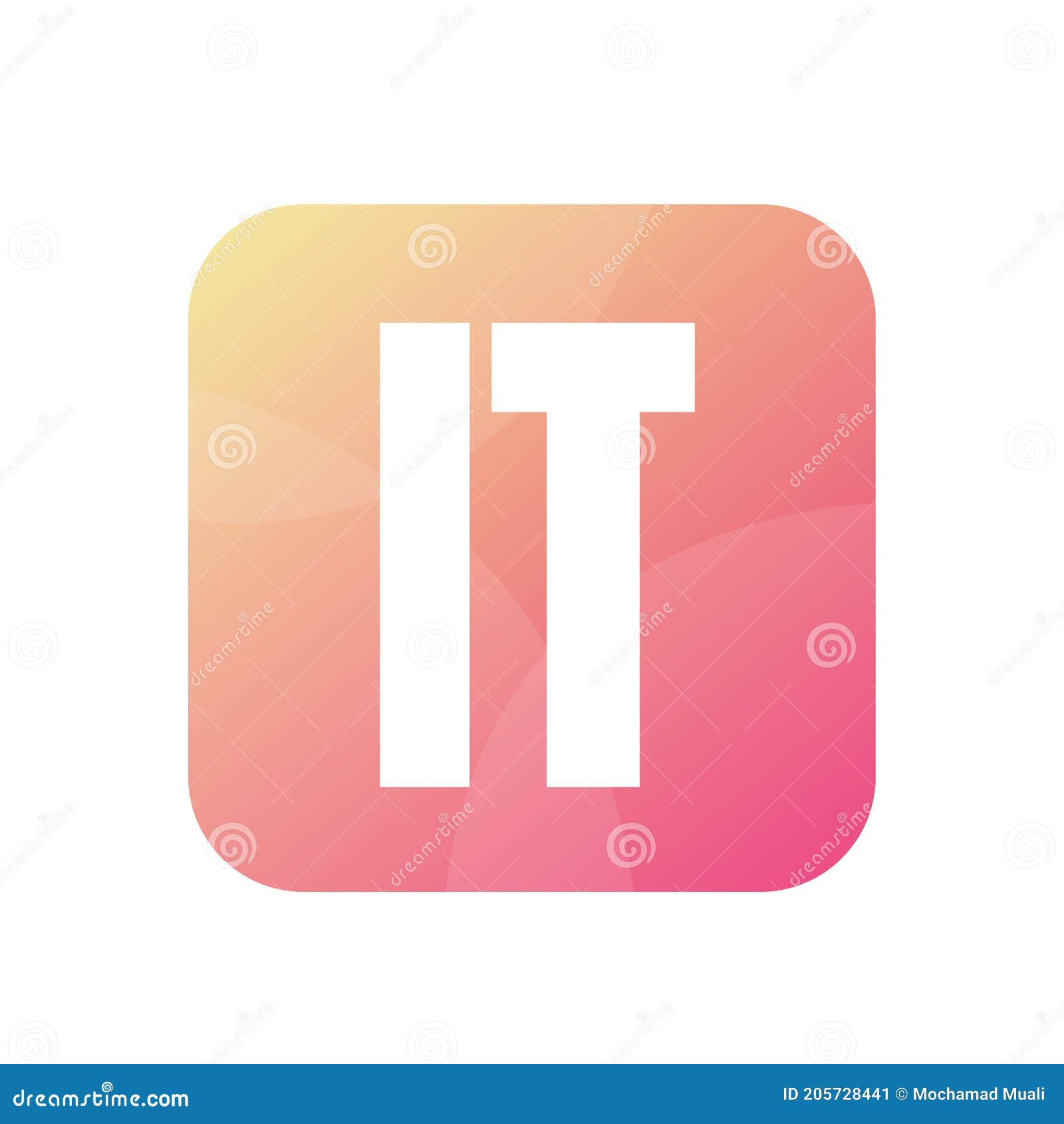 It Letter Logo Design with Simple Style Stock Vector - Illustration of ...