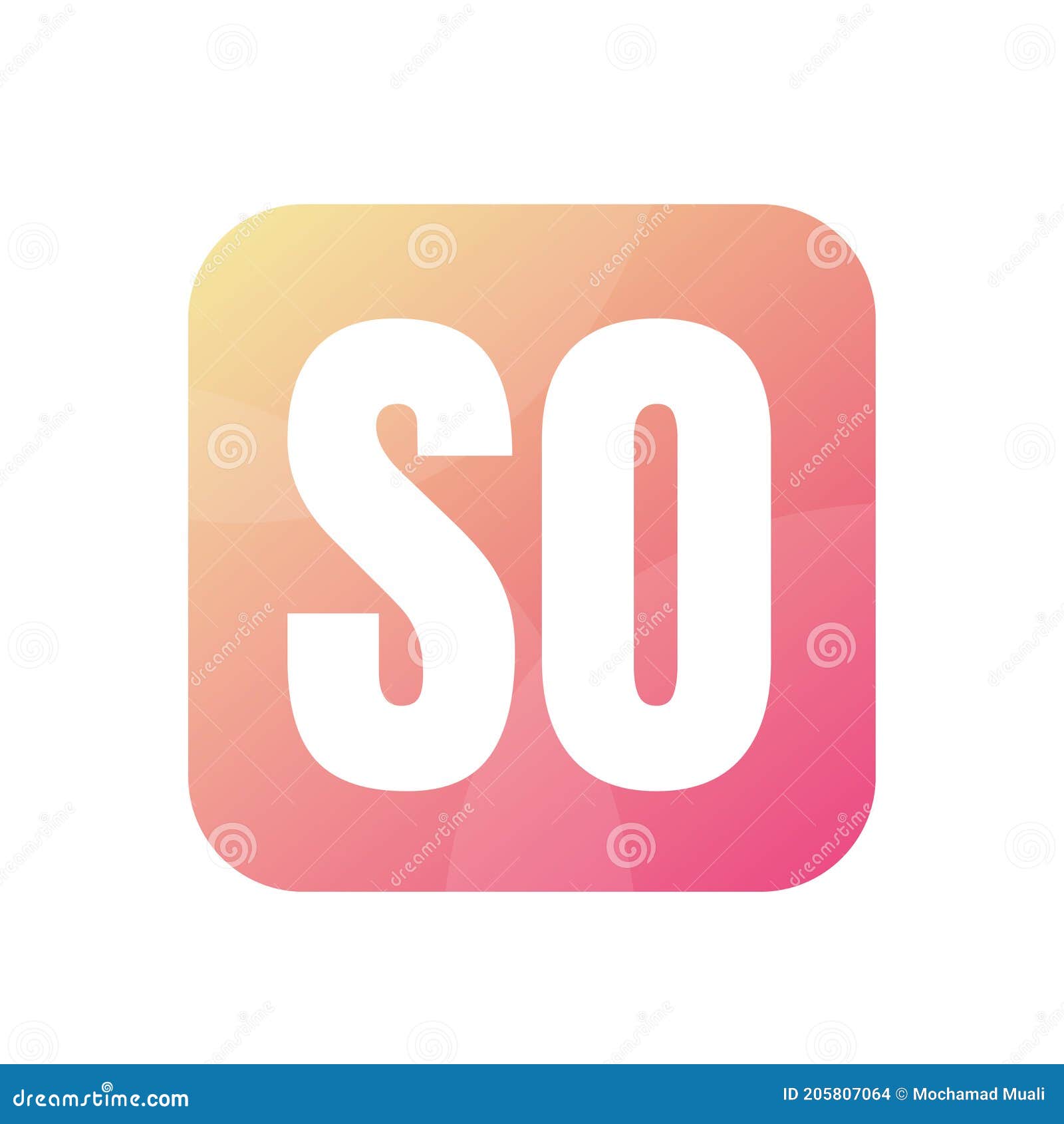 So Letter Logo Design with Simple Style Stock Vector - Illustration of ...