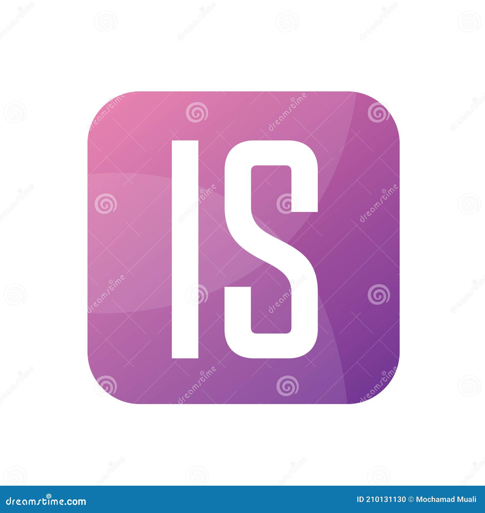 Is Letter Logo Design with Simple Style Stock Vector - Illustration of ...