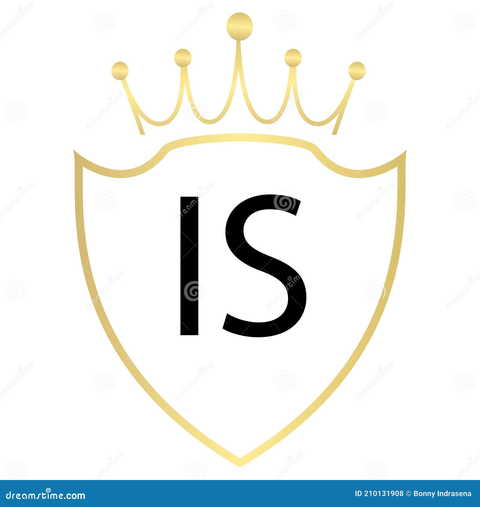 Is Letter Logo Design with Simple Style Stock Vector - Illustration of ...