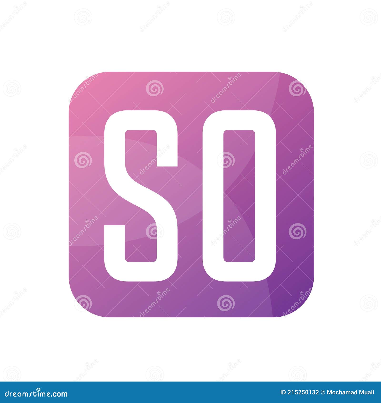 So Letter Logo Design with Simple Style Stock Vector - Illustration of ...