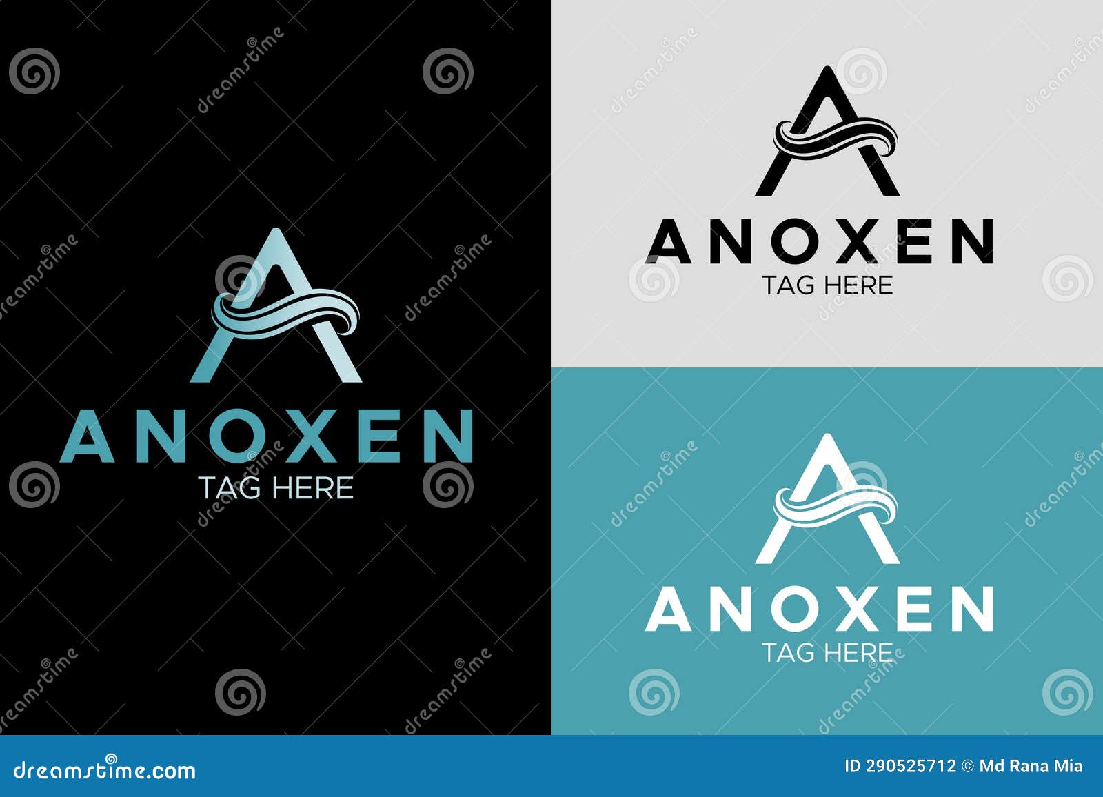 A Letter Logo Design Template. Corporate Company Logo Template with ...