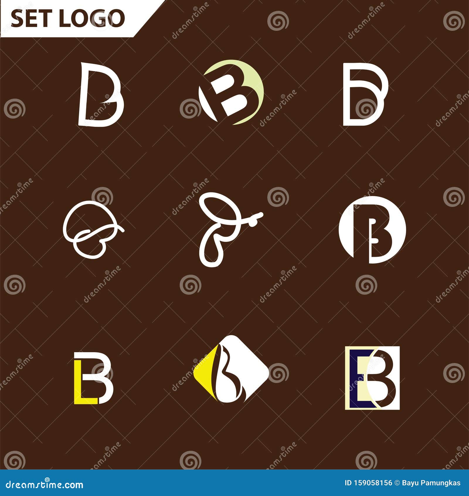 Letter Logo Design Template Elements Collection of Vector Letter B Logo ...
