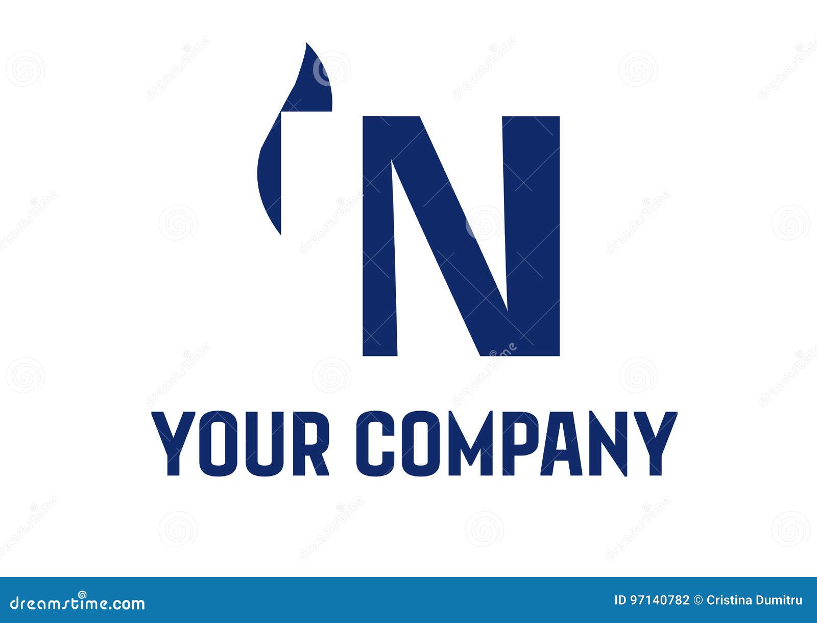 In Letter Logo Design Vector Stock Vector - Illustration of company ...