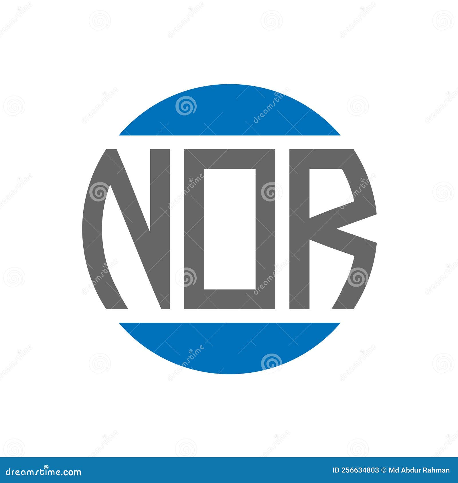Nor Letter Logo Design on White Background. nor Creative Initials ...