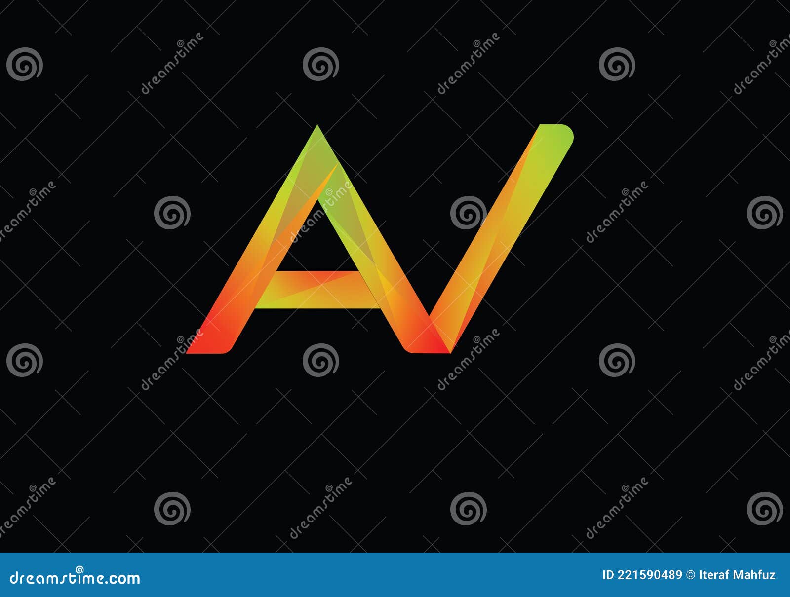 A V Letter Modern Logo Design for Your Business. Stock Illustration ...