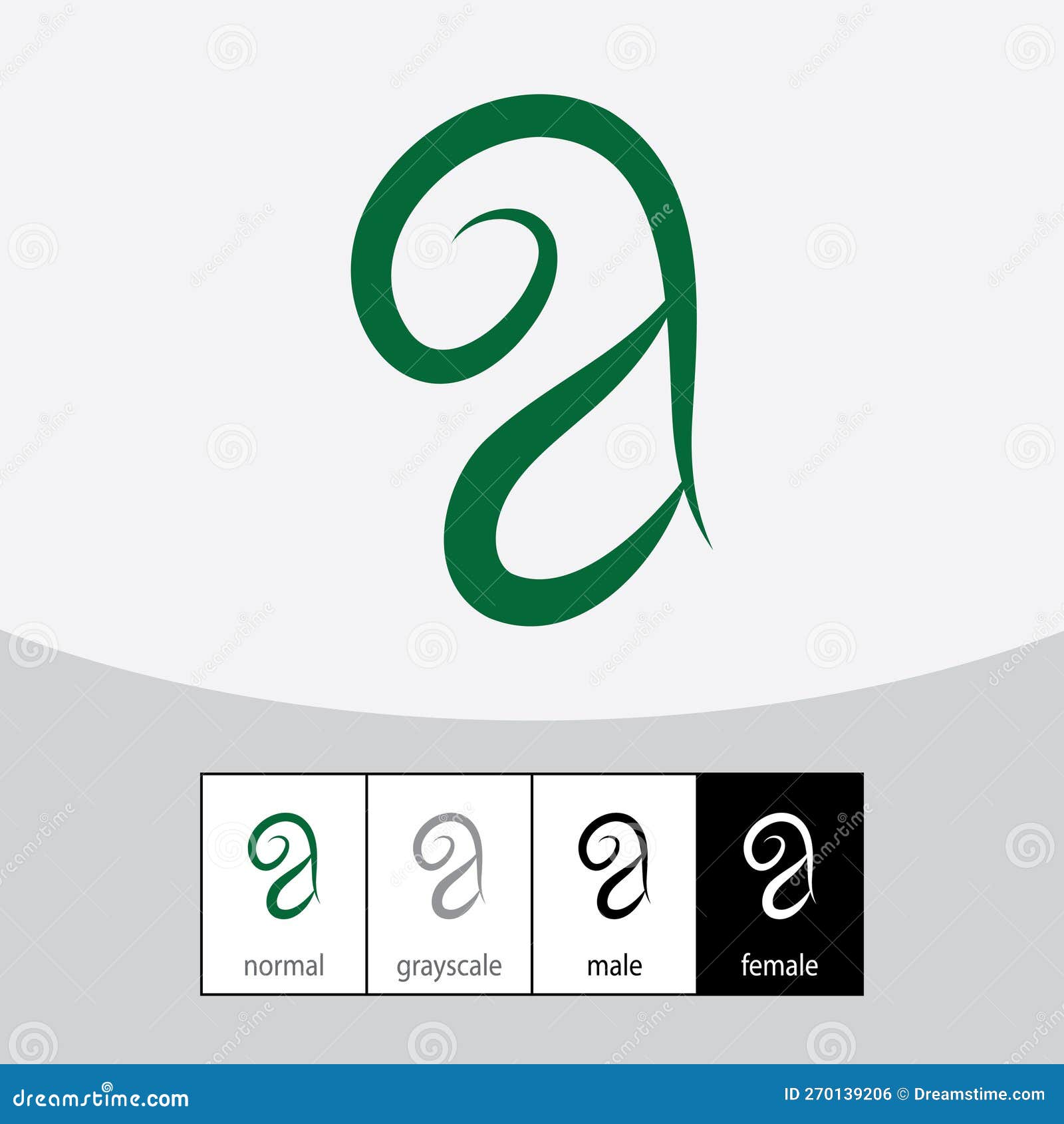 A Letter Logo. Green Color stock vector. Illustration of sign - 270139206