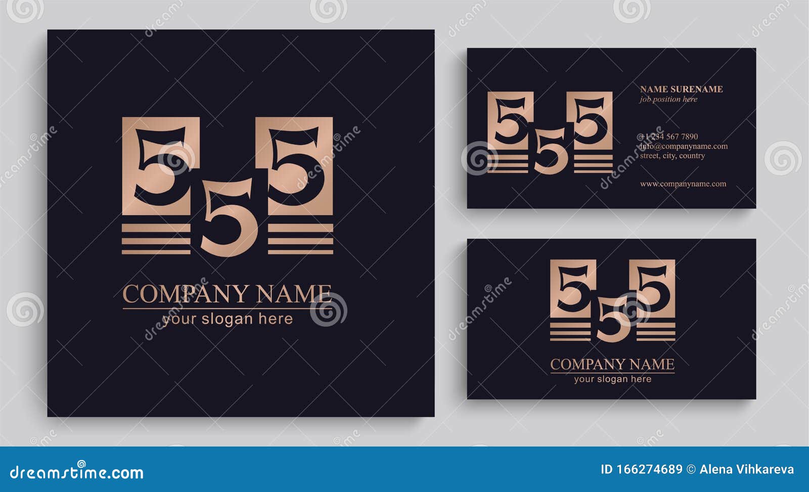 Letter 5, 555 Logo Icon Design Template Elements. Elegant Rich Logo ...