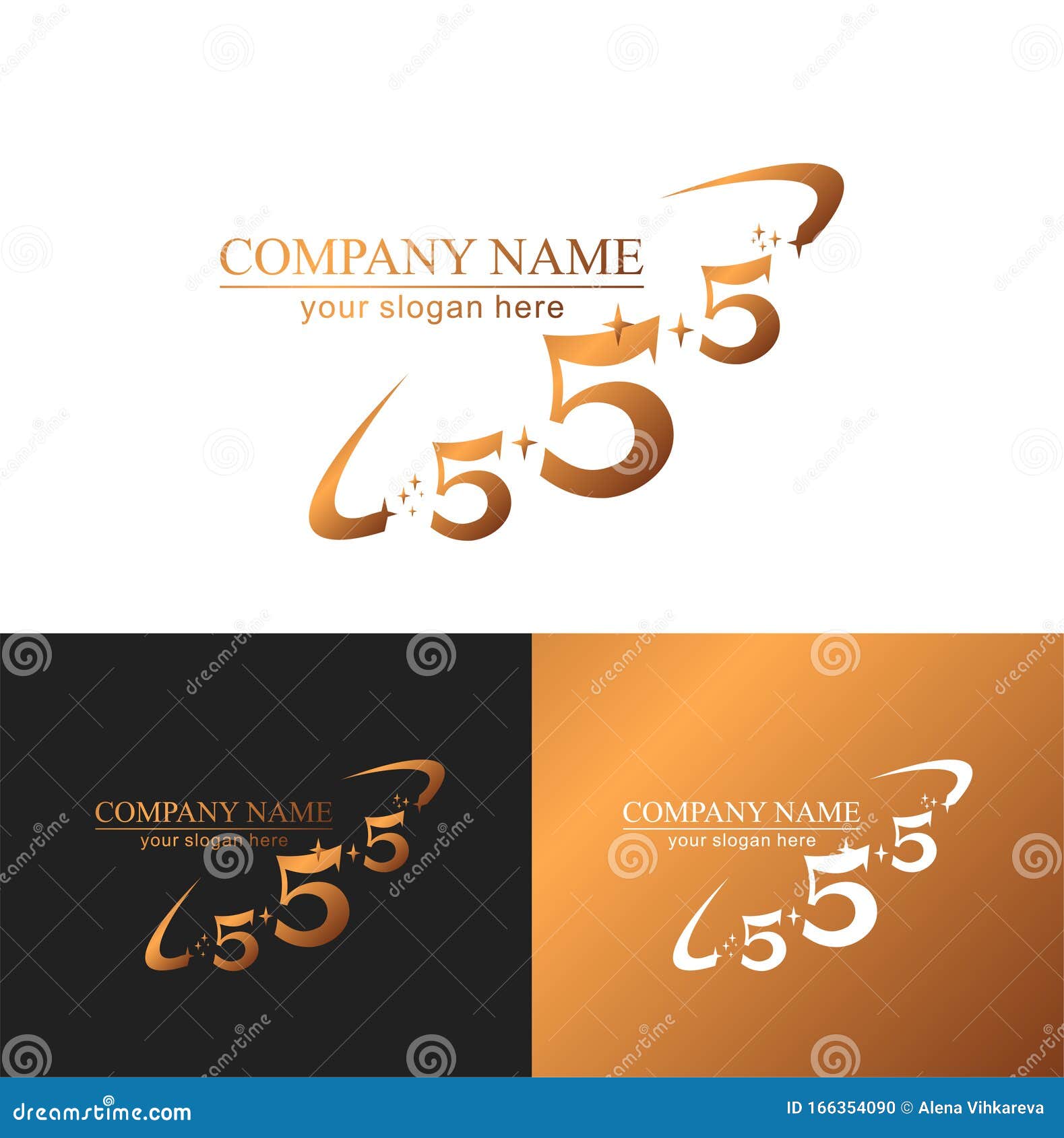 Letter 5, 555 Logo Icon Design Template Elements. Elegant Rich Logo ...