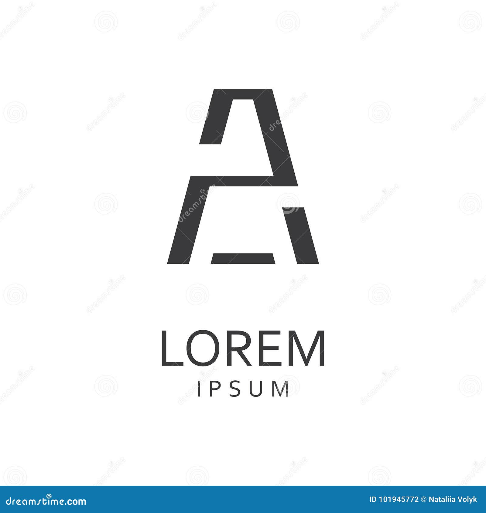 A Letter Logo. Vector Icon stock vector. Illustration of icon - 101945772