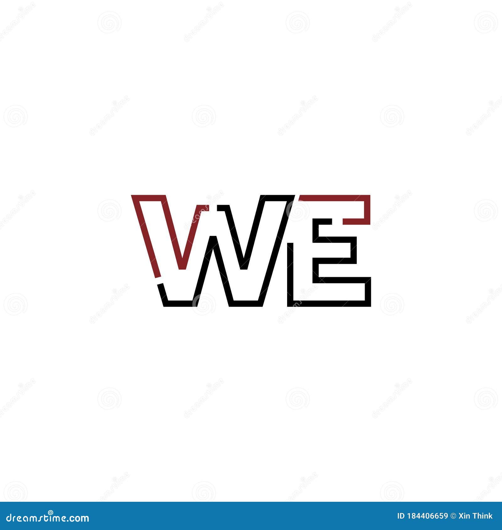 We Letter Logo Icon Design Template Elements Stock Vector ...