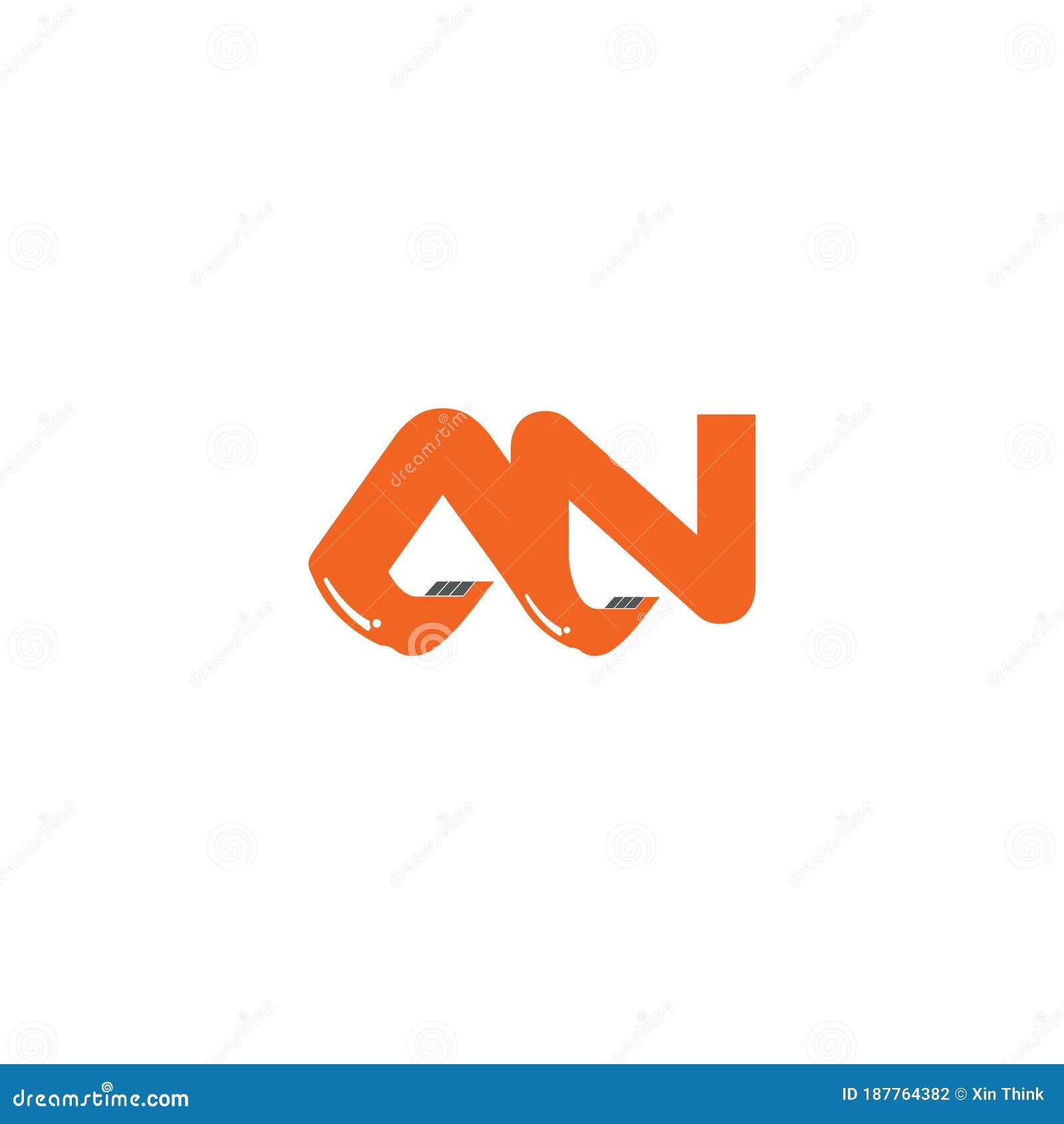 An Letter Logo Icon Design Template Elements Stock Vector