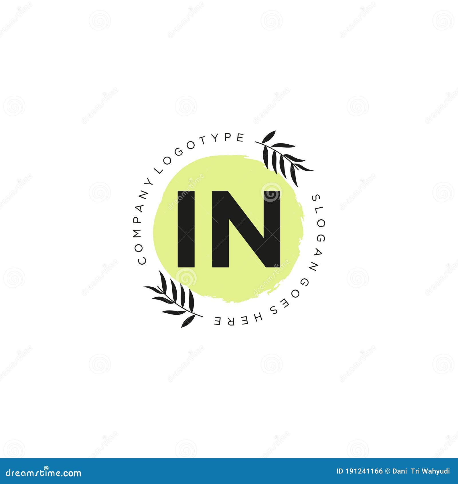 In Letter Logo Icon Design Template Elements Stock Vector ...