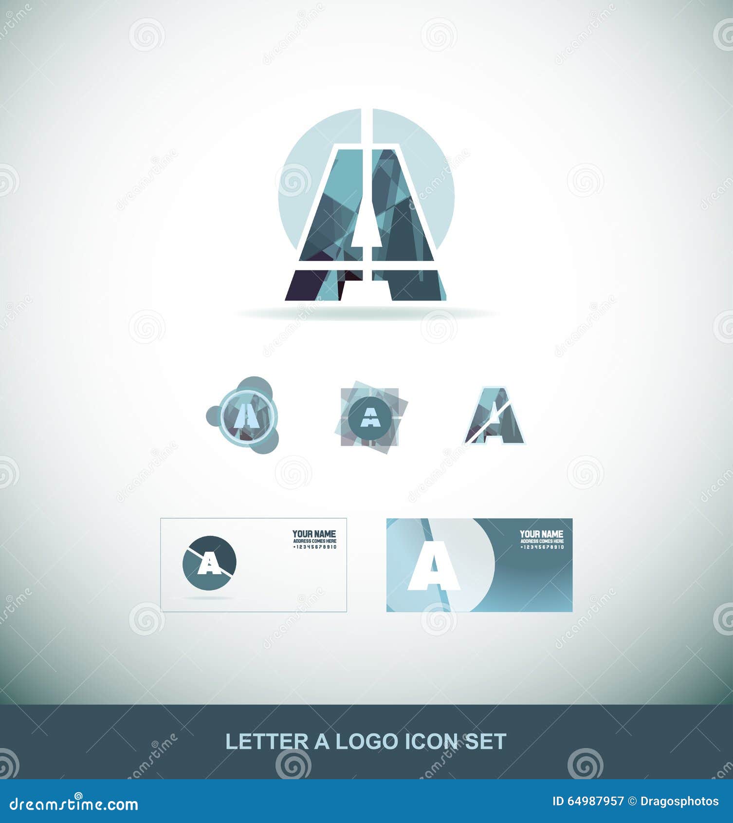 Letter a logo icon set stock vector. Illustration of graphic - 64987957