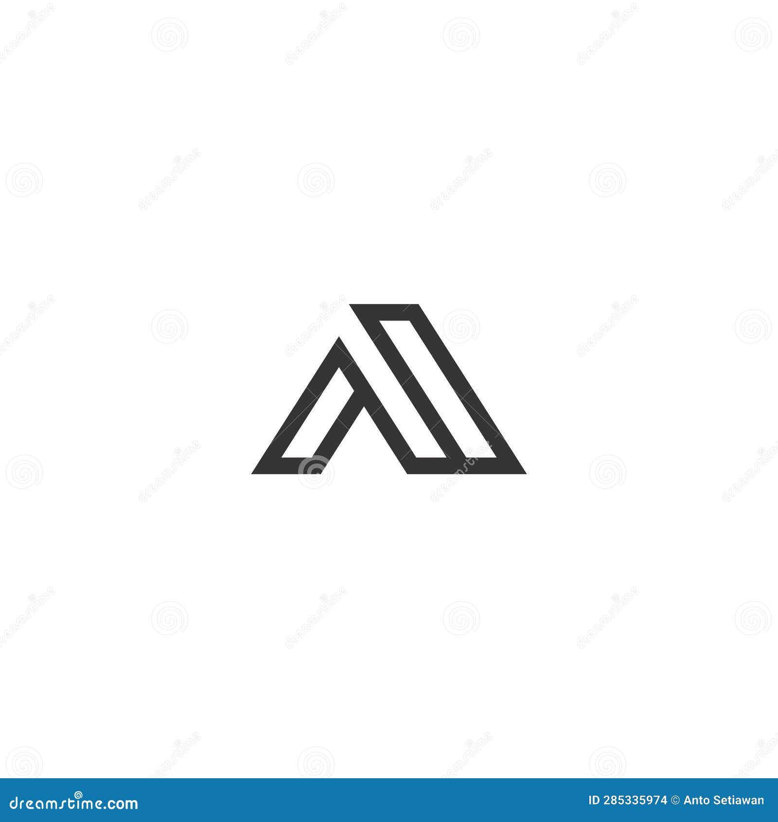 Letter a Logo. Initial a Line Logo Design Stock Vector - Illustration ...
